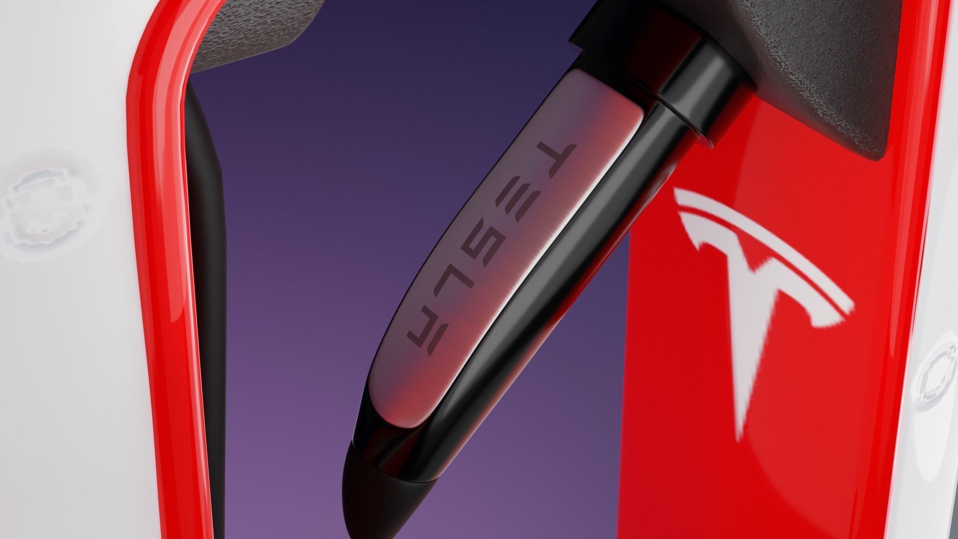 Tesla Electric Vehicle Charging Station and Charge Plug free VR / AR ...