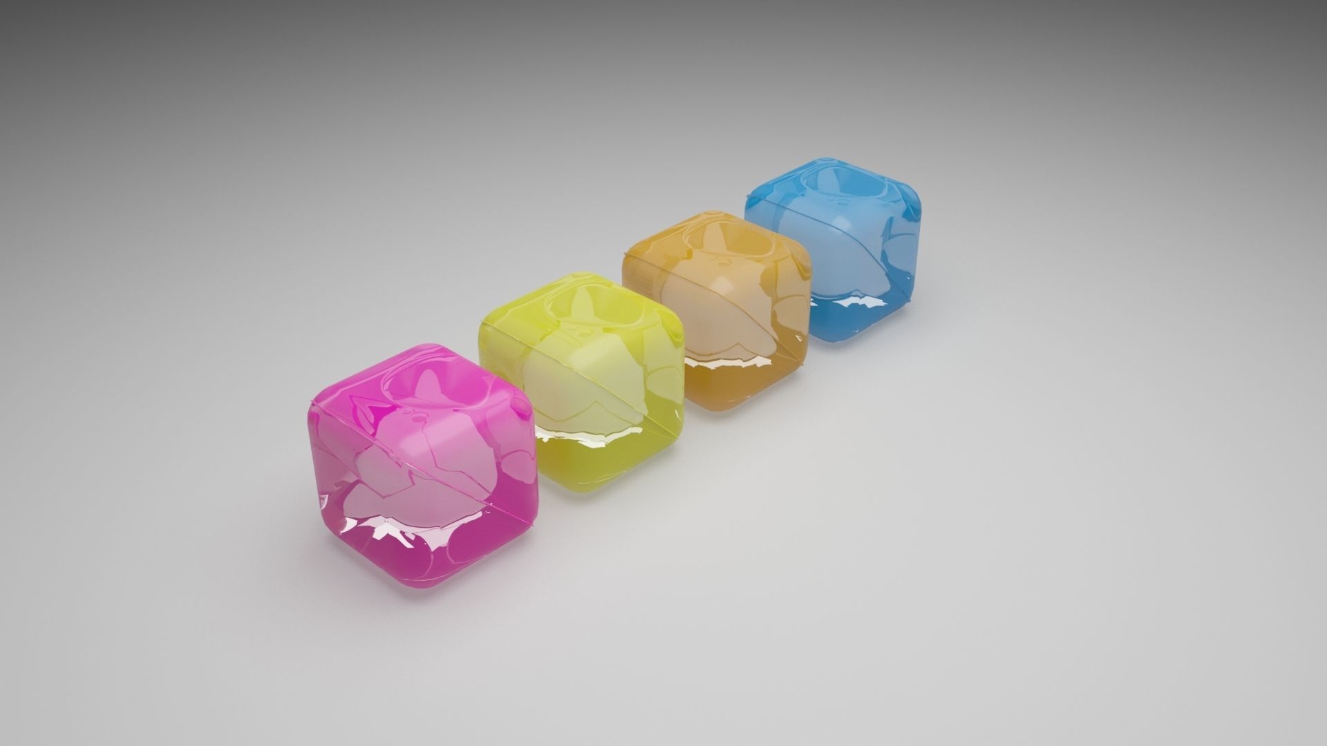 Plastic Ice Cubes 3D model | CGTrader