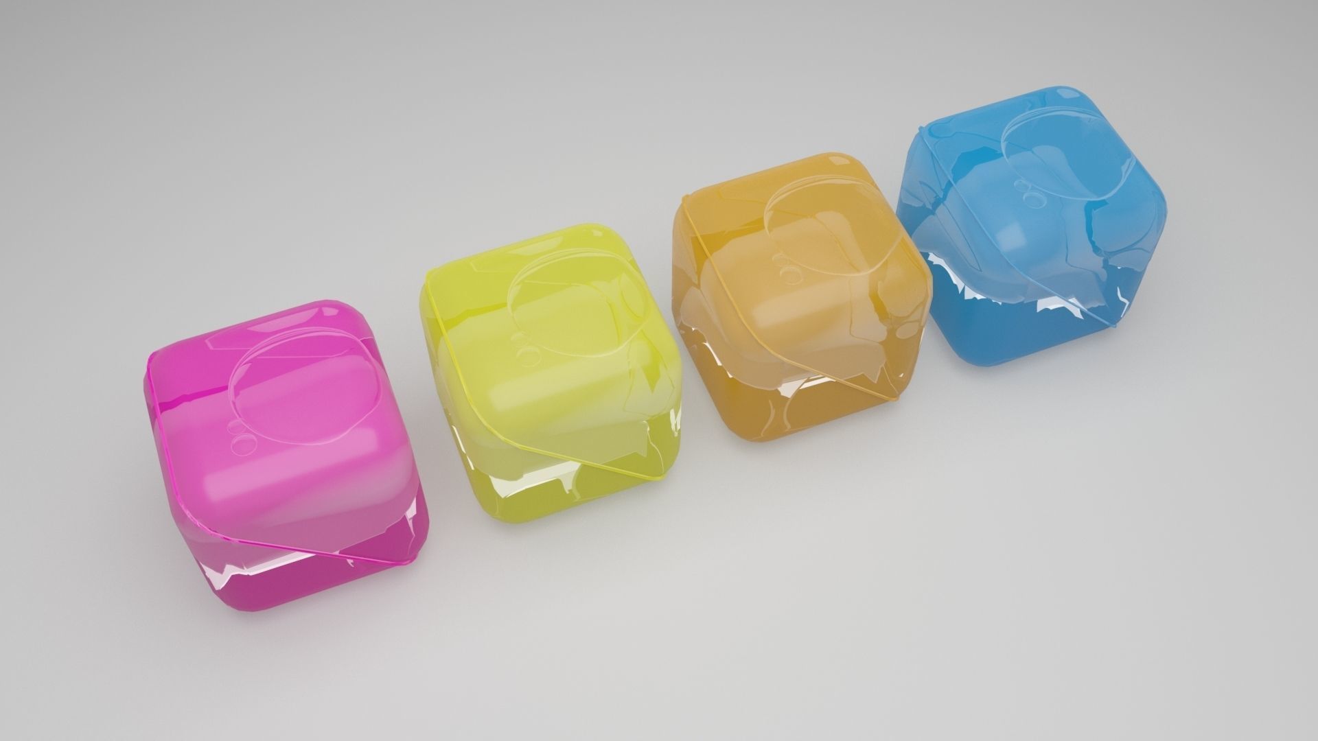 Plastic Ice Cubes 3D model | CGTrader