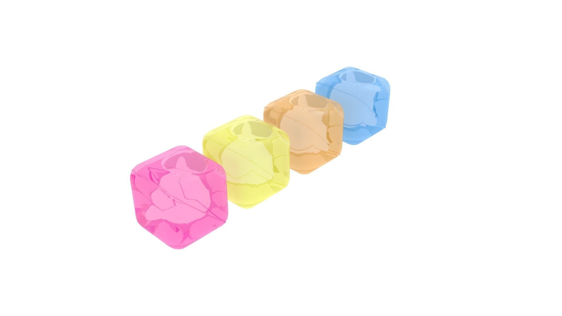 Plastic Ice Cubes 3D model | CGTrader