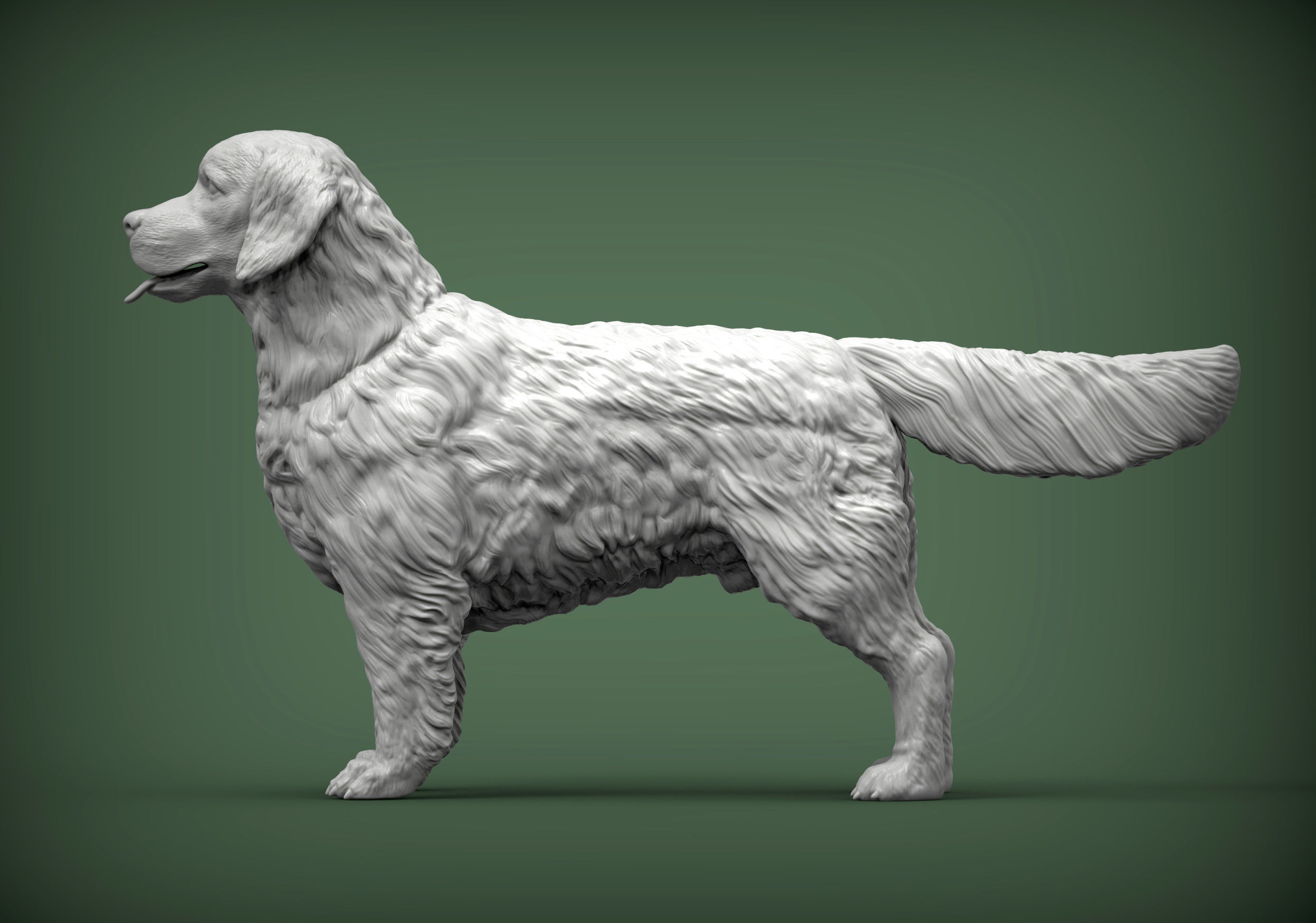 Golden retriever 3D model 3D printable | CGTrader