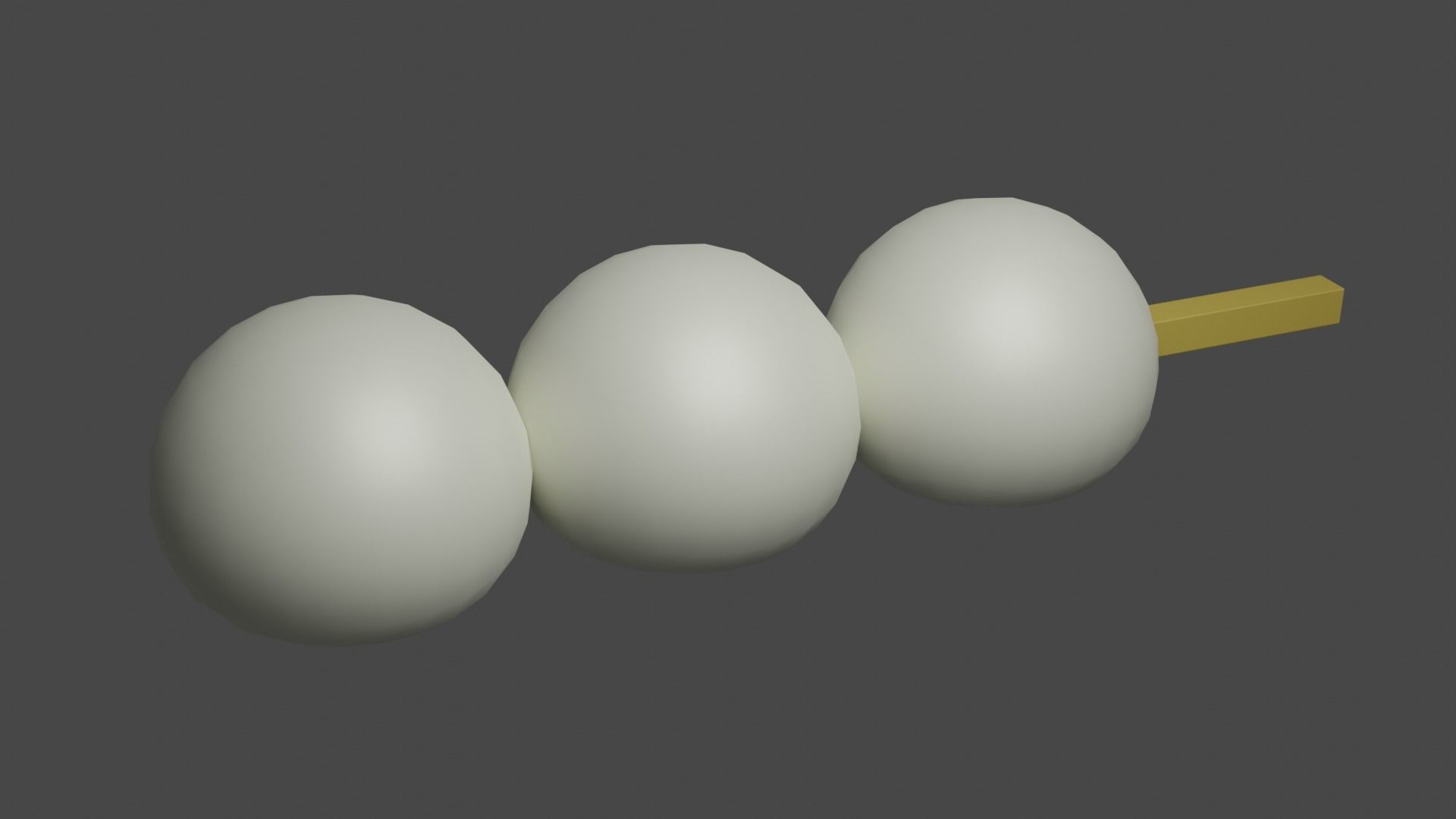 Dango three eggs on stick free 3D model | CGTrader