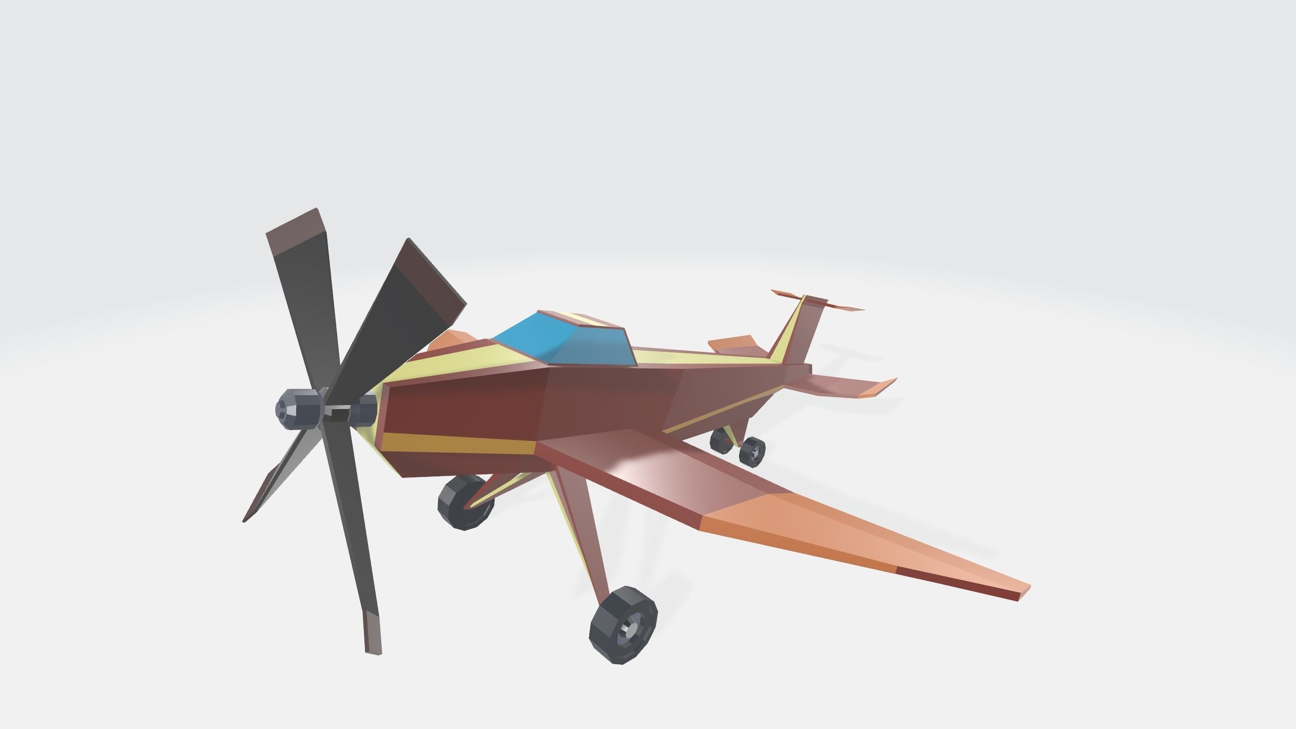 3D model Propeller Airplane VR / AR / low-poly | CGTrader