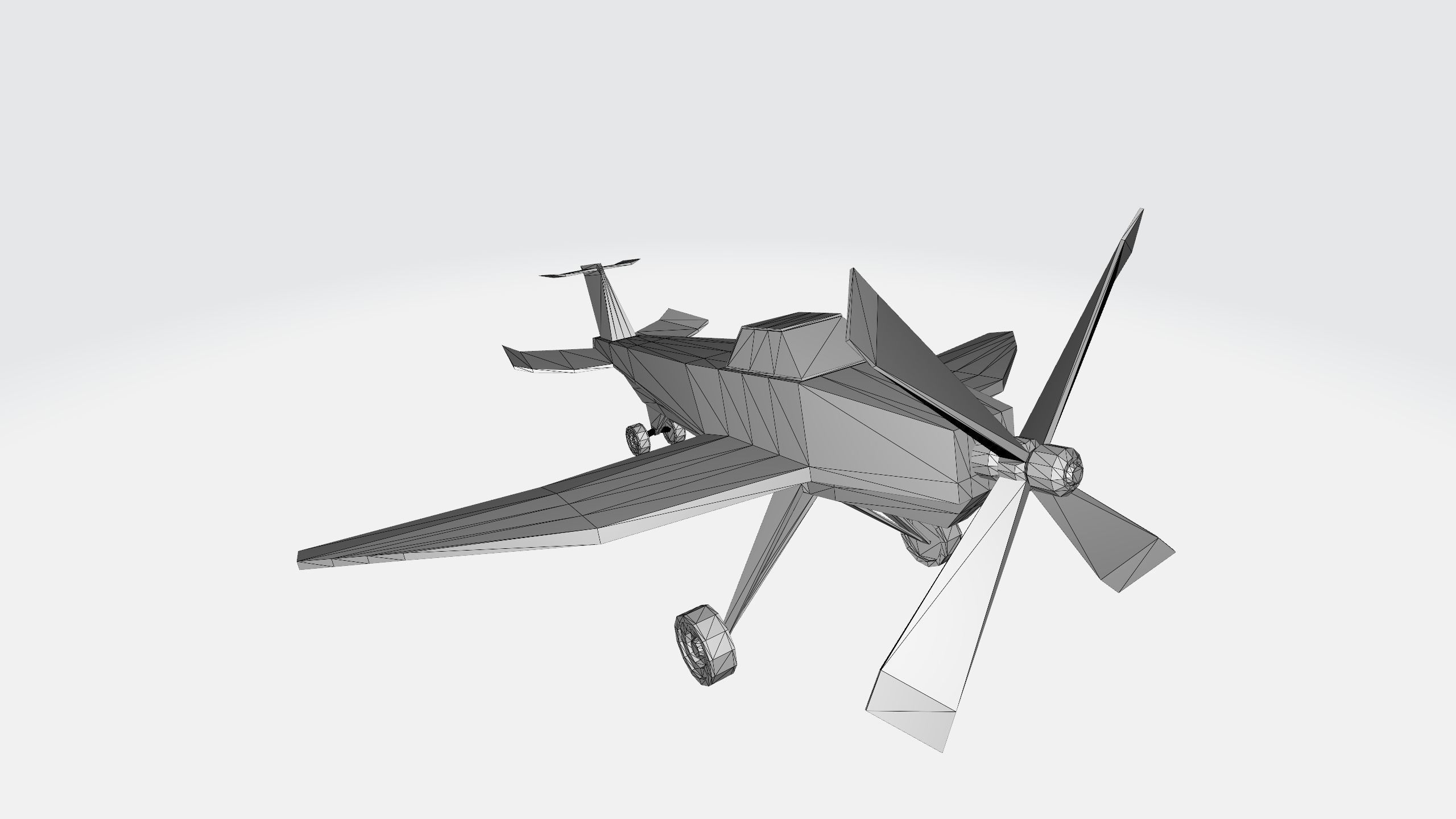 3D model Propeller Airplane VR / AR / low-poly | CGTrader