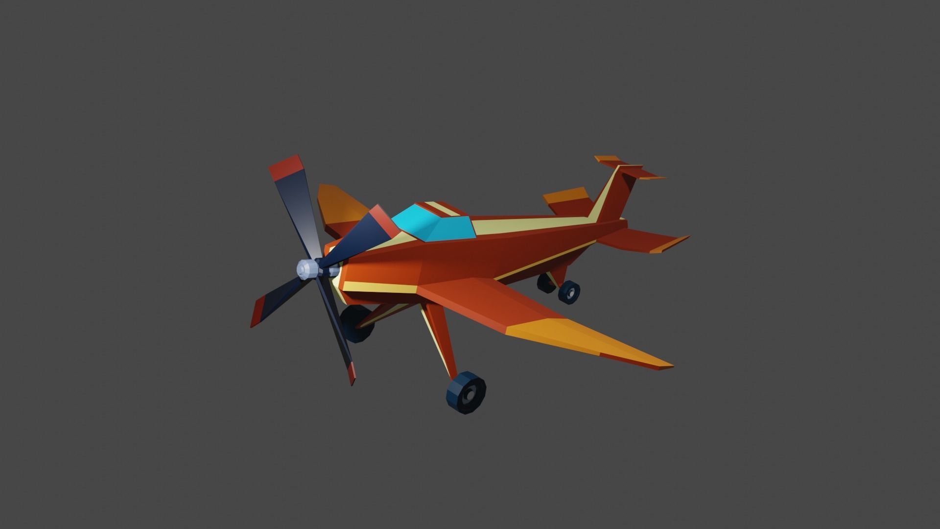 3D model Propeller Airplane VR / AR / low-poly | CGTrader