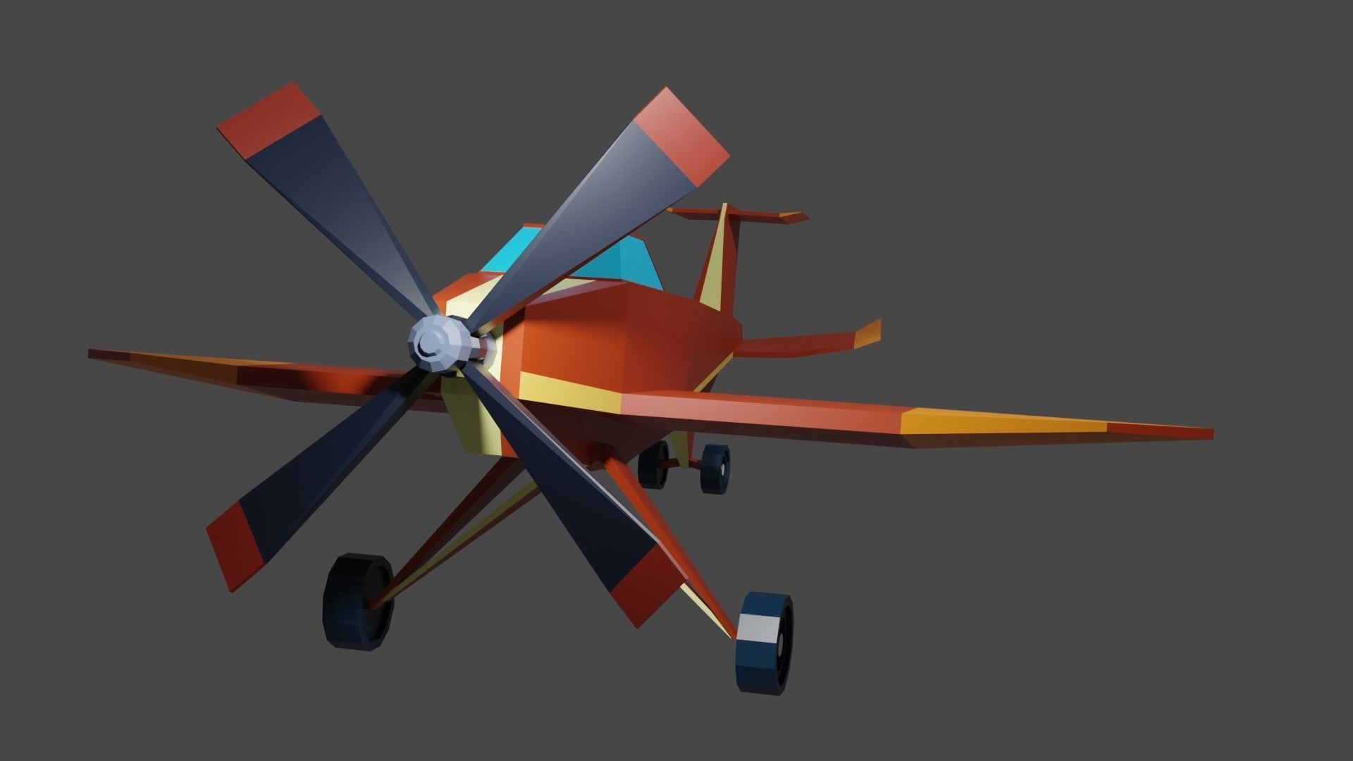 3D model Propeller Airplane VR / AR / low-poly | CGTrader