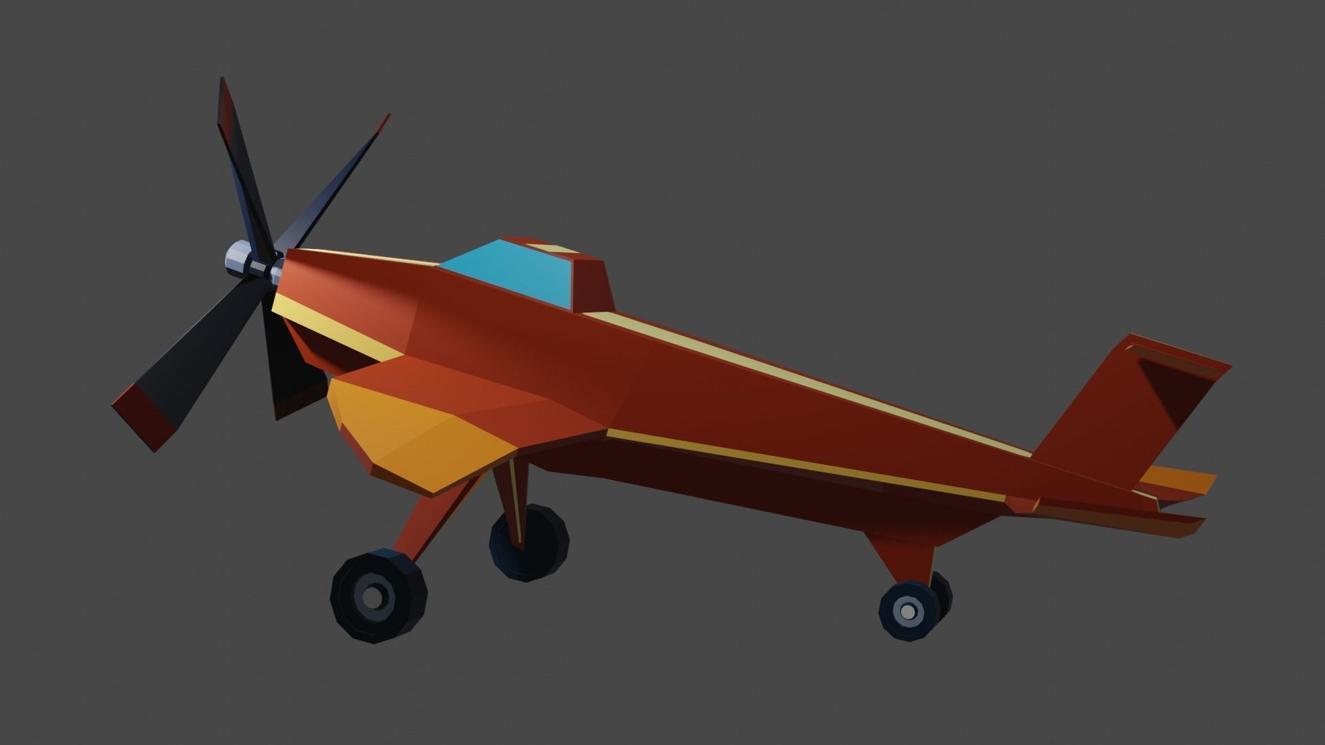 3D model Propeller Airplane VR / AR / low-poly | CGTrader