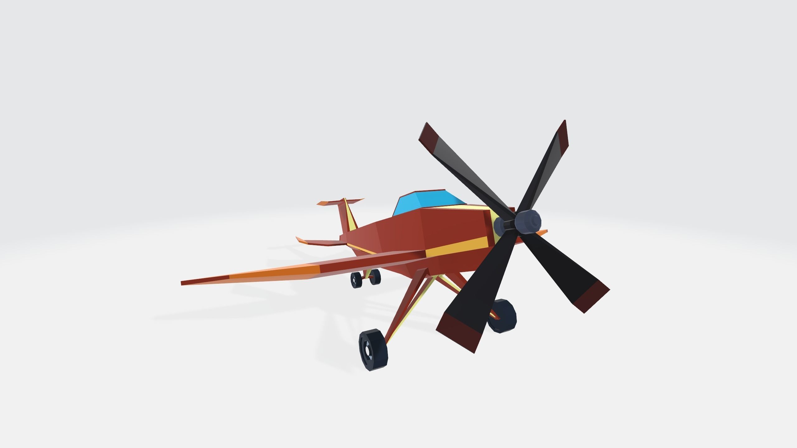 3D model Propeller Airplane VR / AR / low-poly | CGTrader