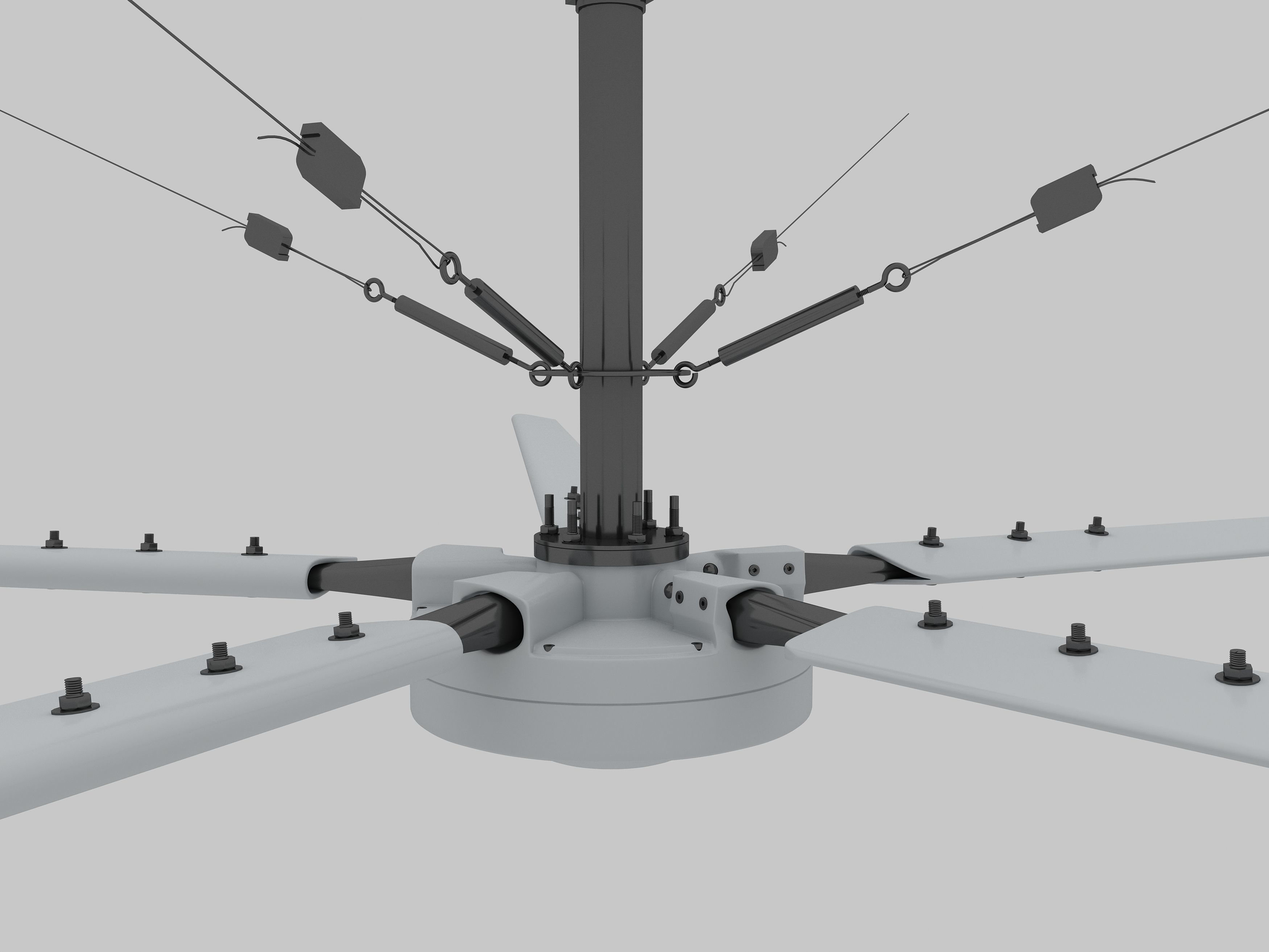 Ceiling Fan - TITAN HVLS FAN 3D model rigged | CGTrader