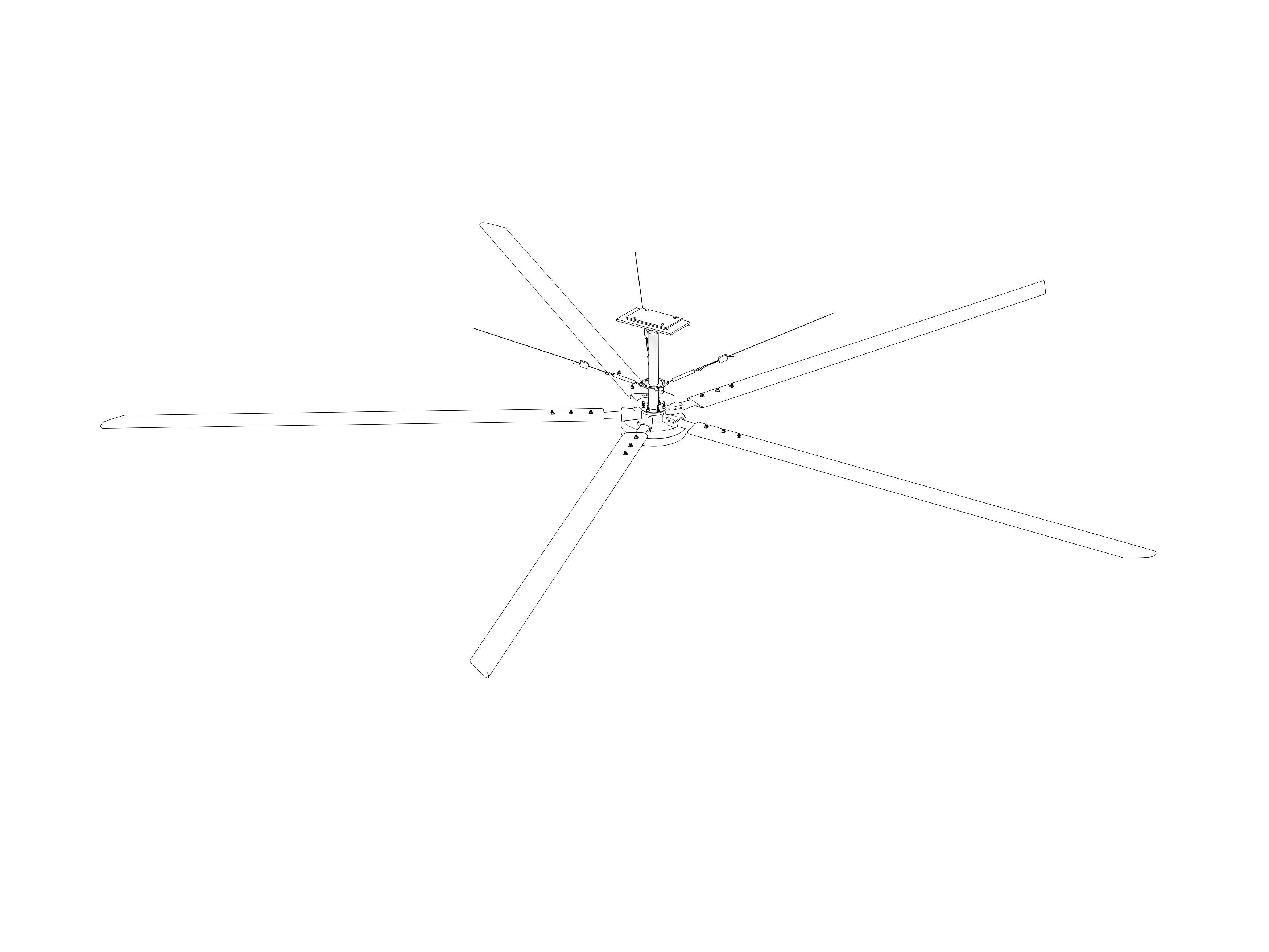 Ceiling Fan - TITAN HVLS FAN 3D model rigged | CGTrader