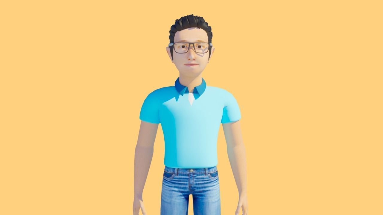 SIMPLE CARTOON MAN 3D model | CGTrader