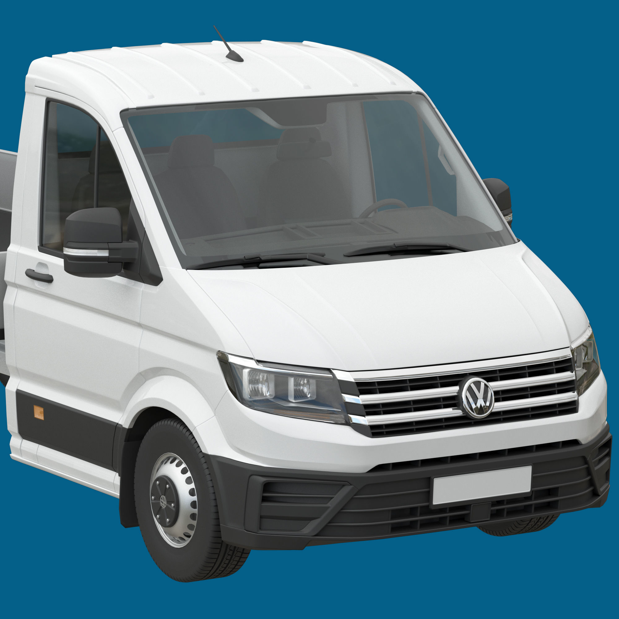 VW Crafter 2 Flatbed Truck MAXI 50 3D model | CGTrader