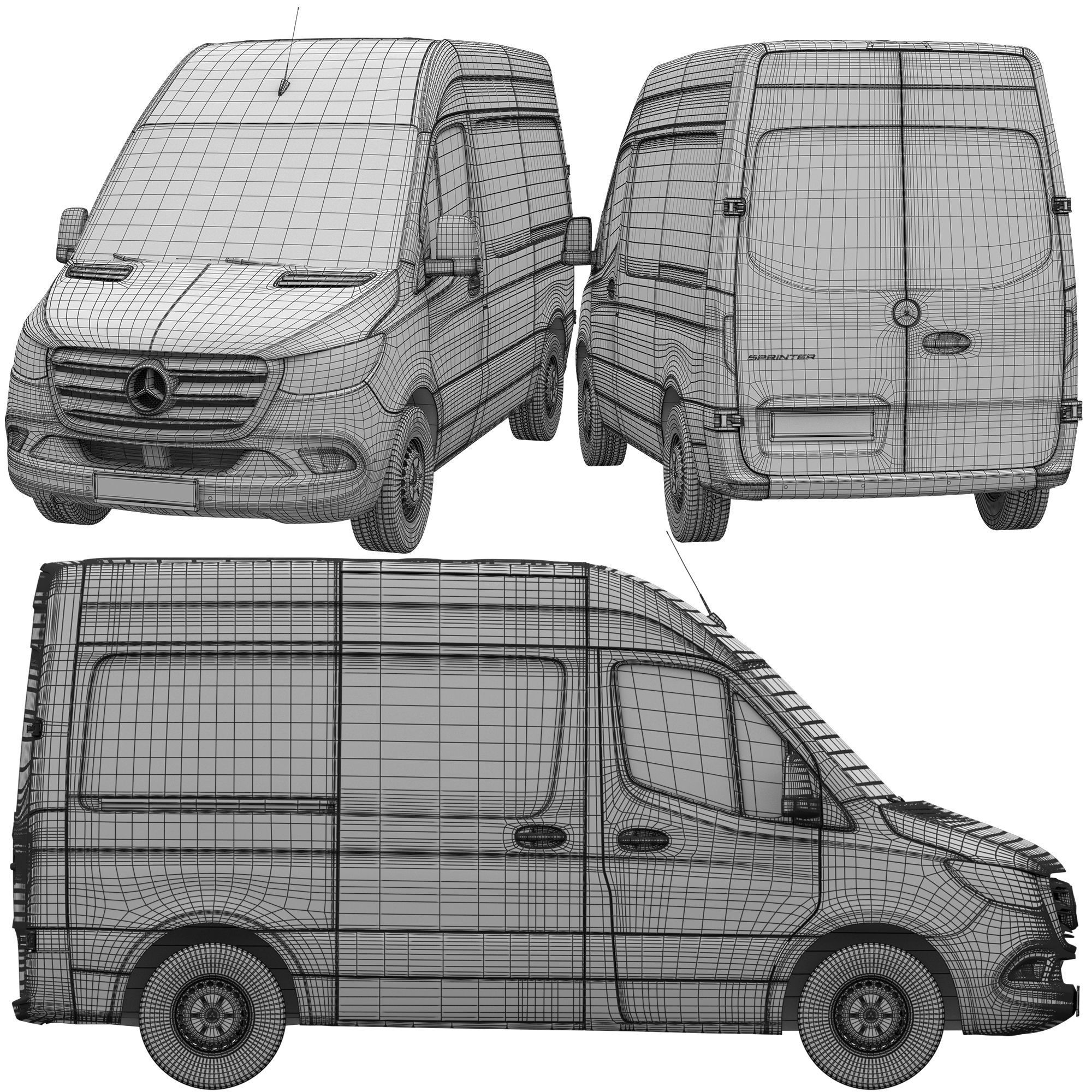 Mercedes-Benz Sprinter L1H2 Van 3D model | CGTrader