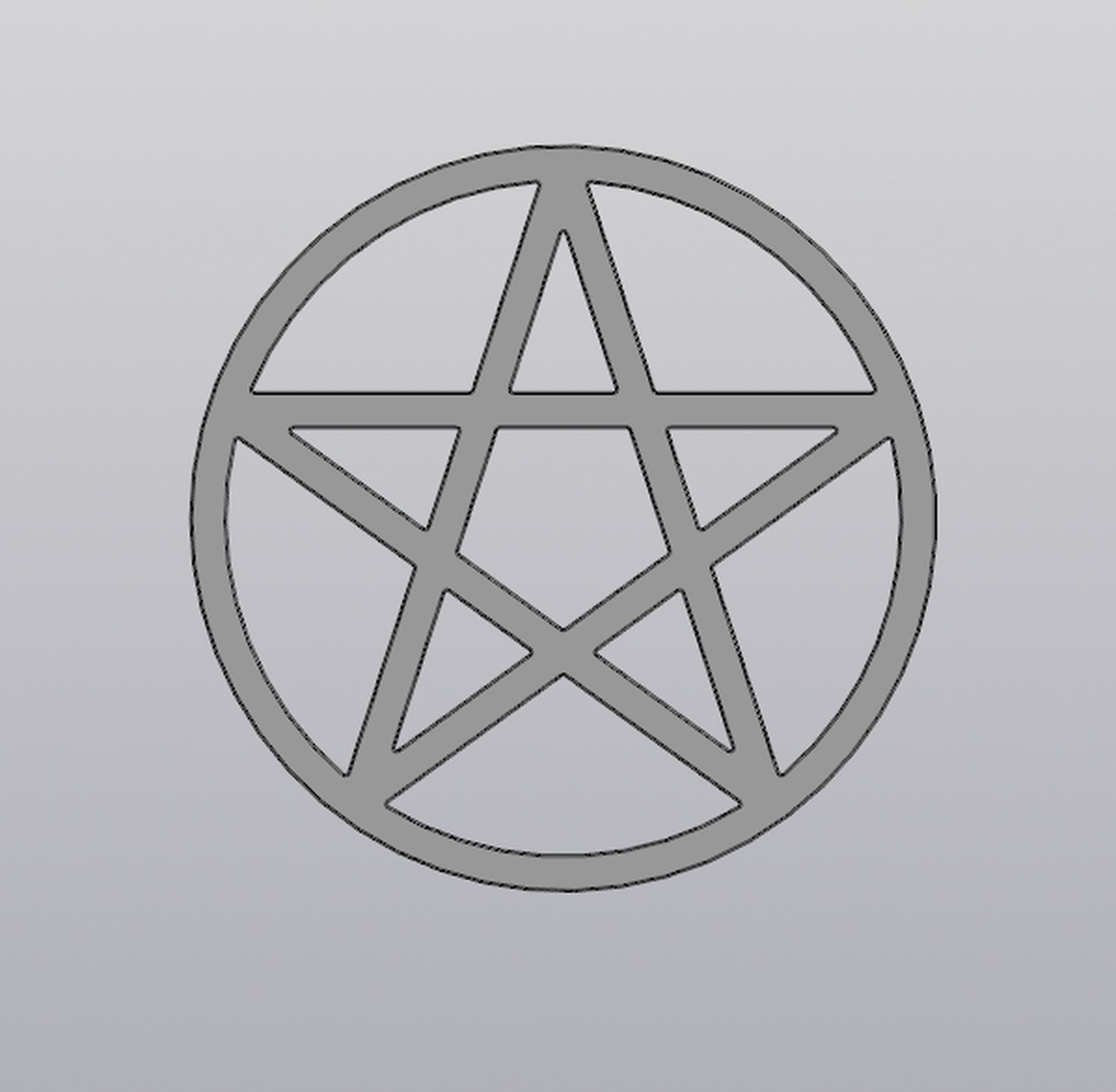 Cup coaster Pentagram 3D model 3D printable | CGTrader