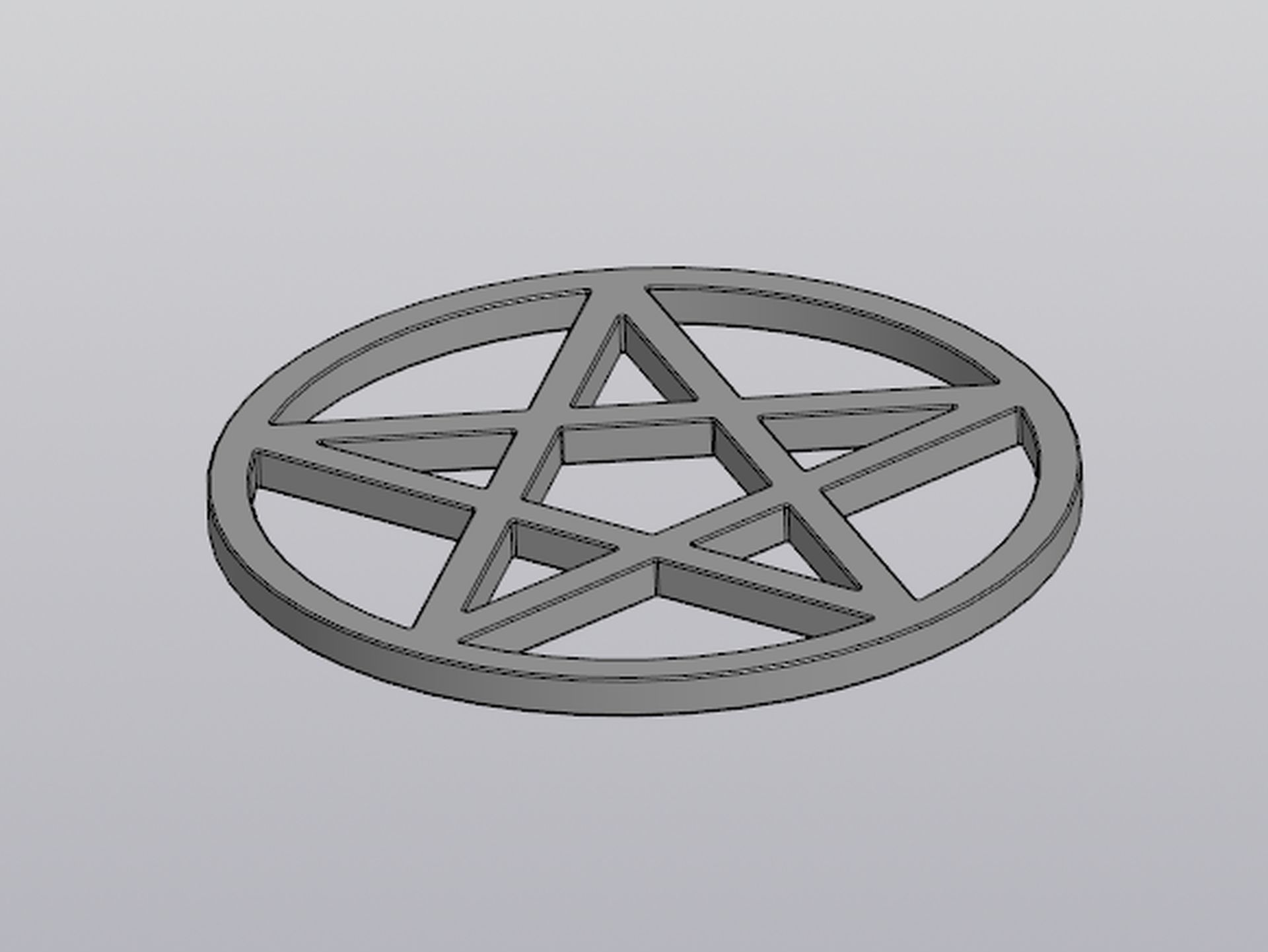 Cup coaster Pentagram 3D model 3D printable | CGTrader