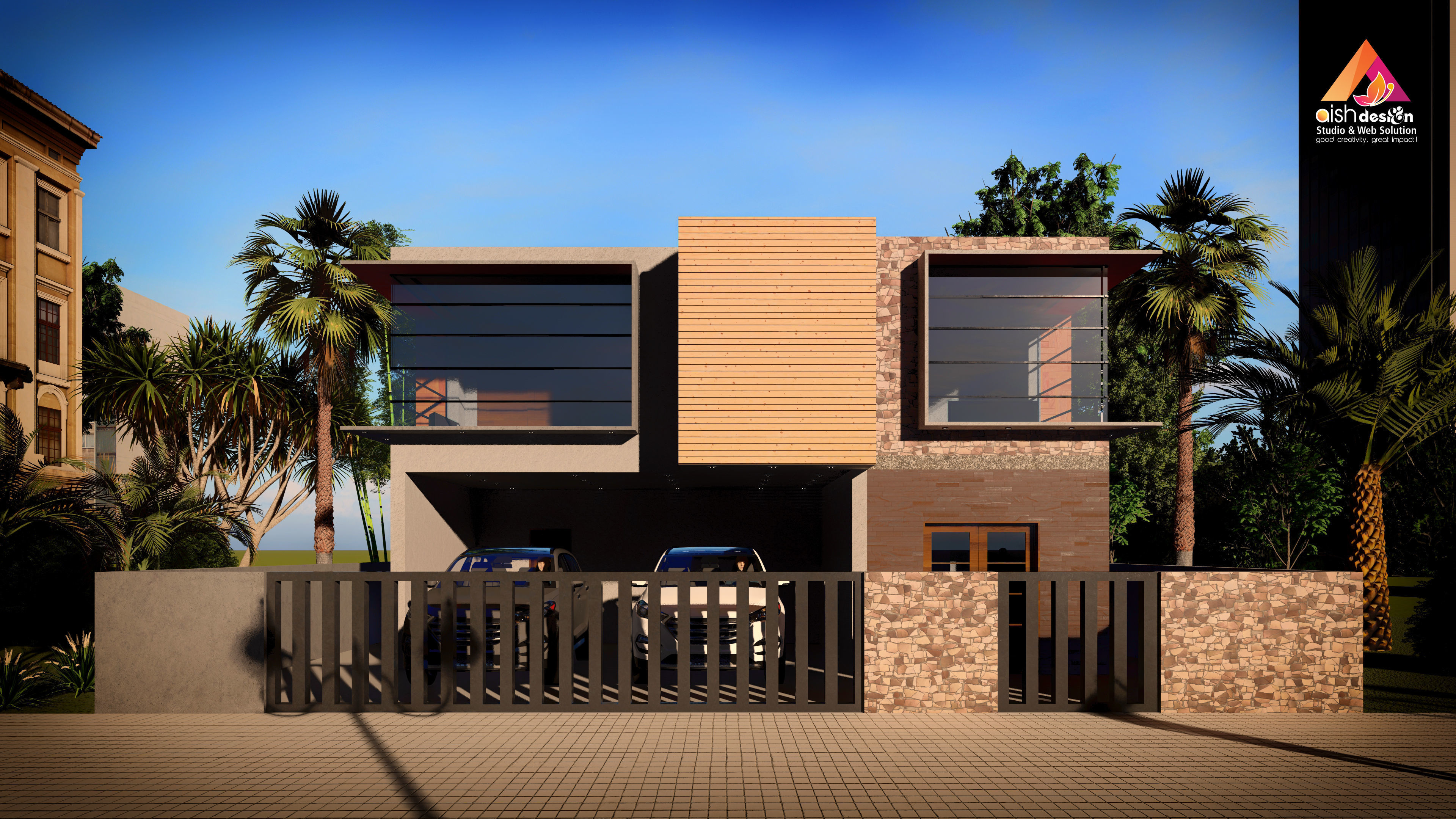 Modern RMDC House Revit Modeling Visualization Walkthrough 3D model ...