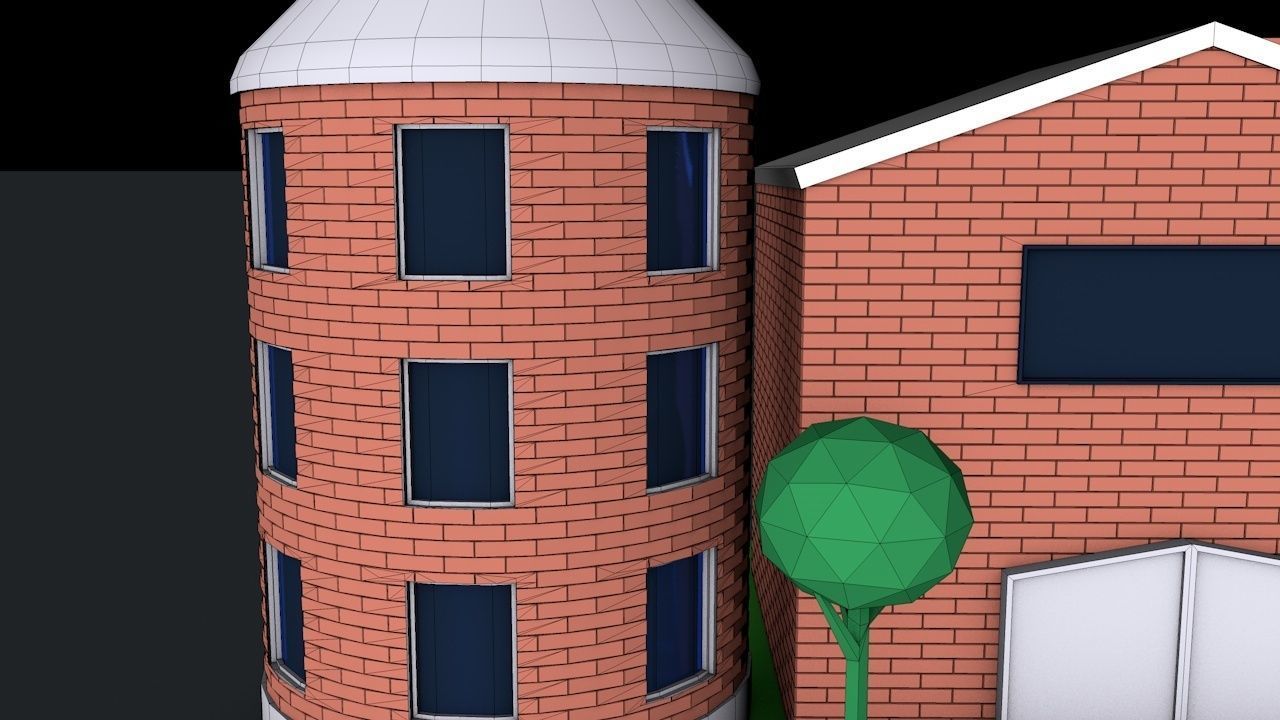 House with patio animated 3D model animated | CGTrader