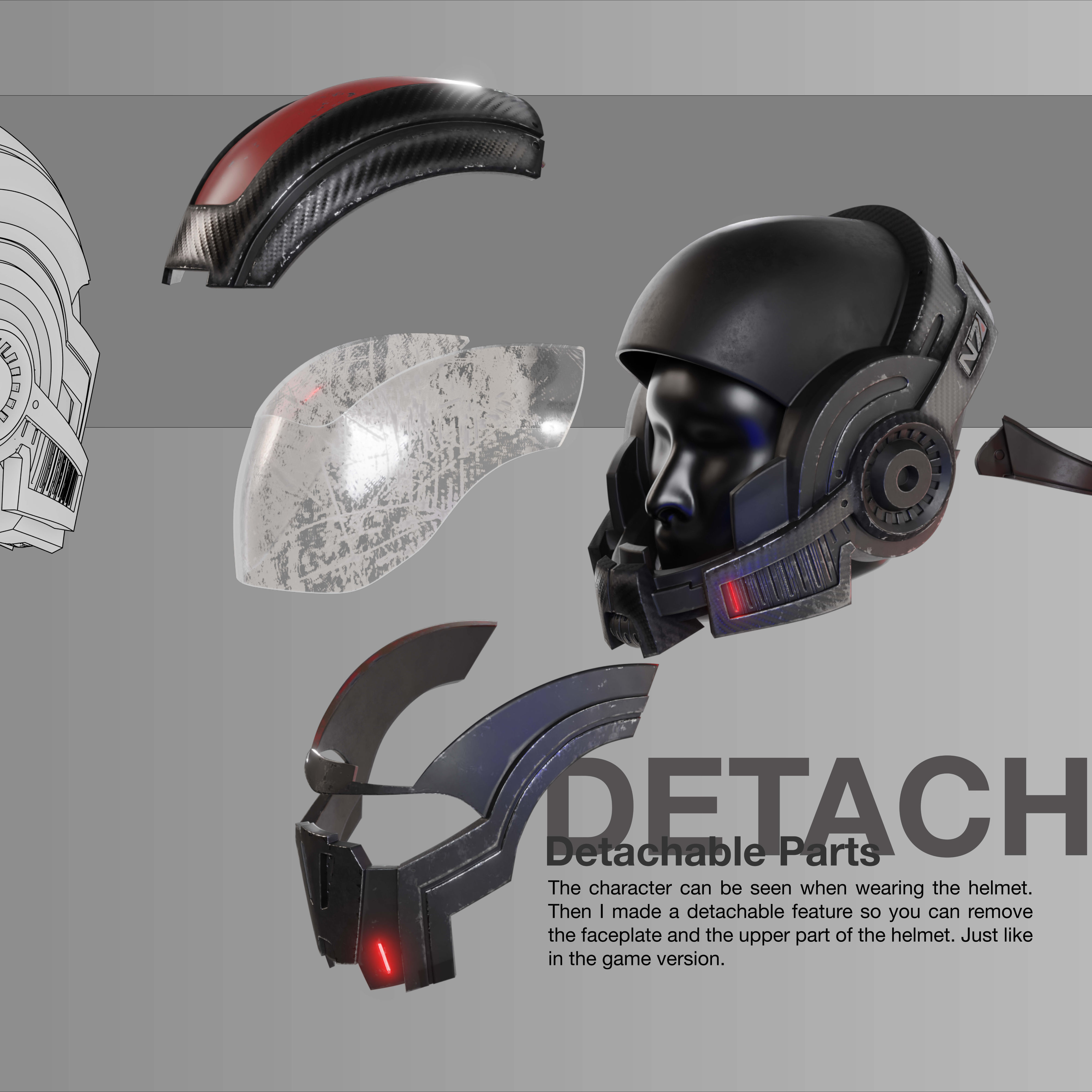 Mass Effect - N7 Helmet Shepard 3D Model 3D model 3D printable | CGTrader