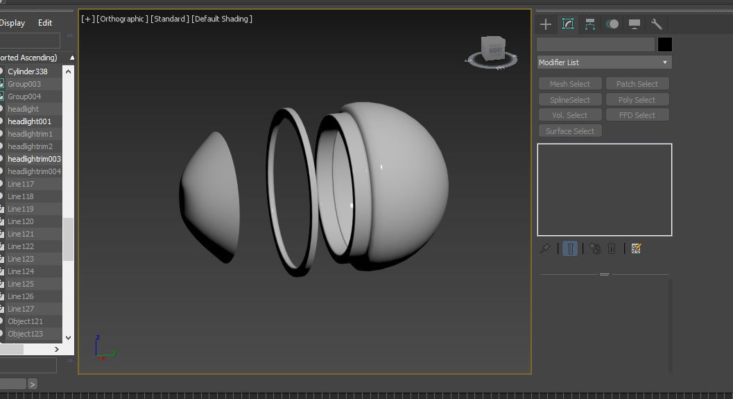 car headlight 3D model | CGTrader