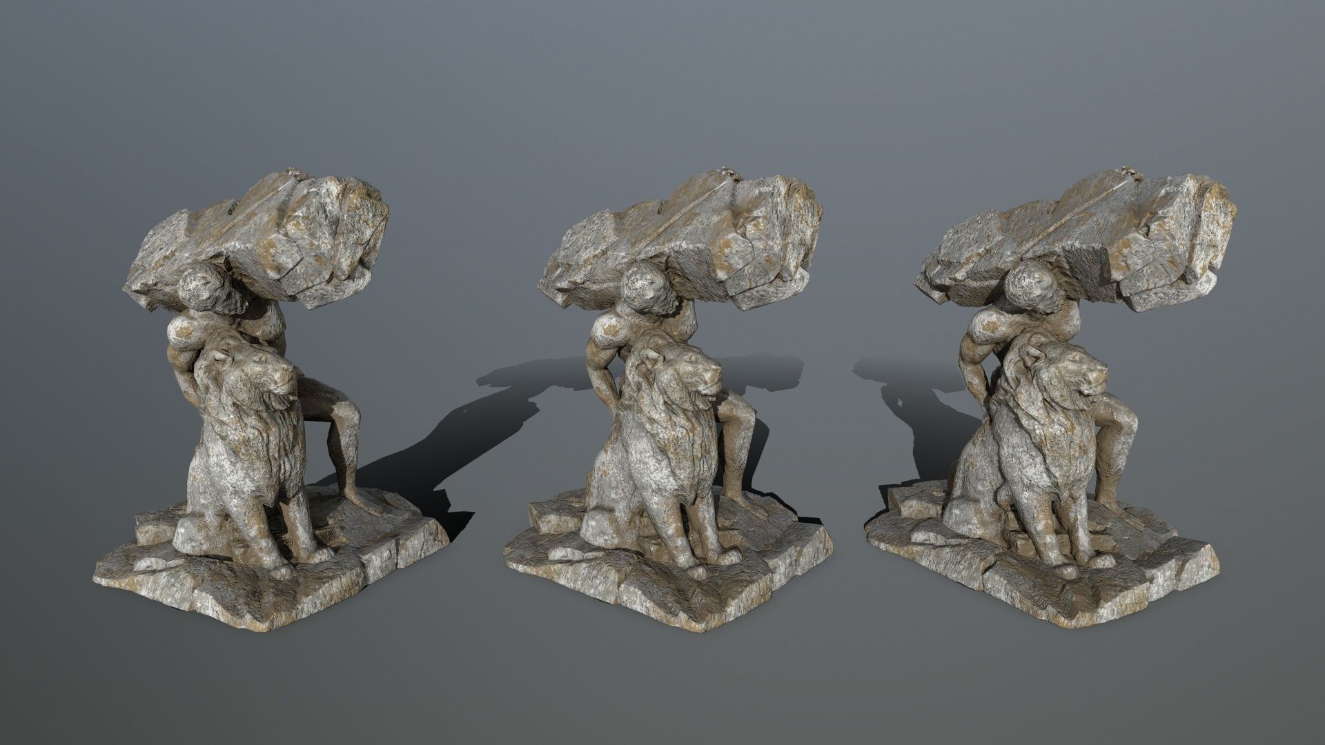 3D model Hercules and Lion VR / AR / low-poly | CGTrader