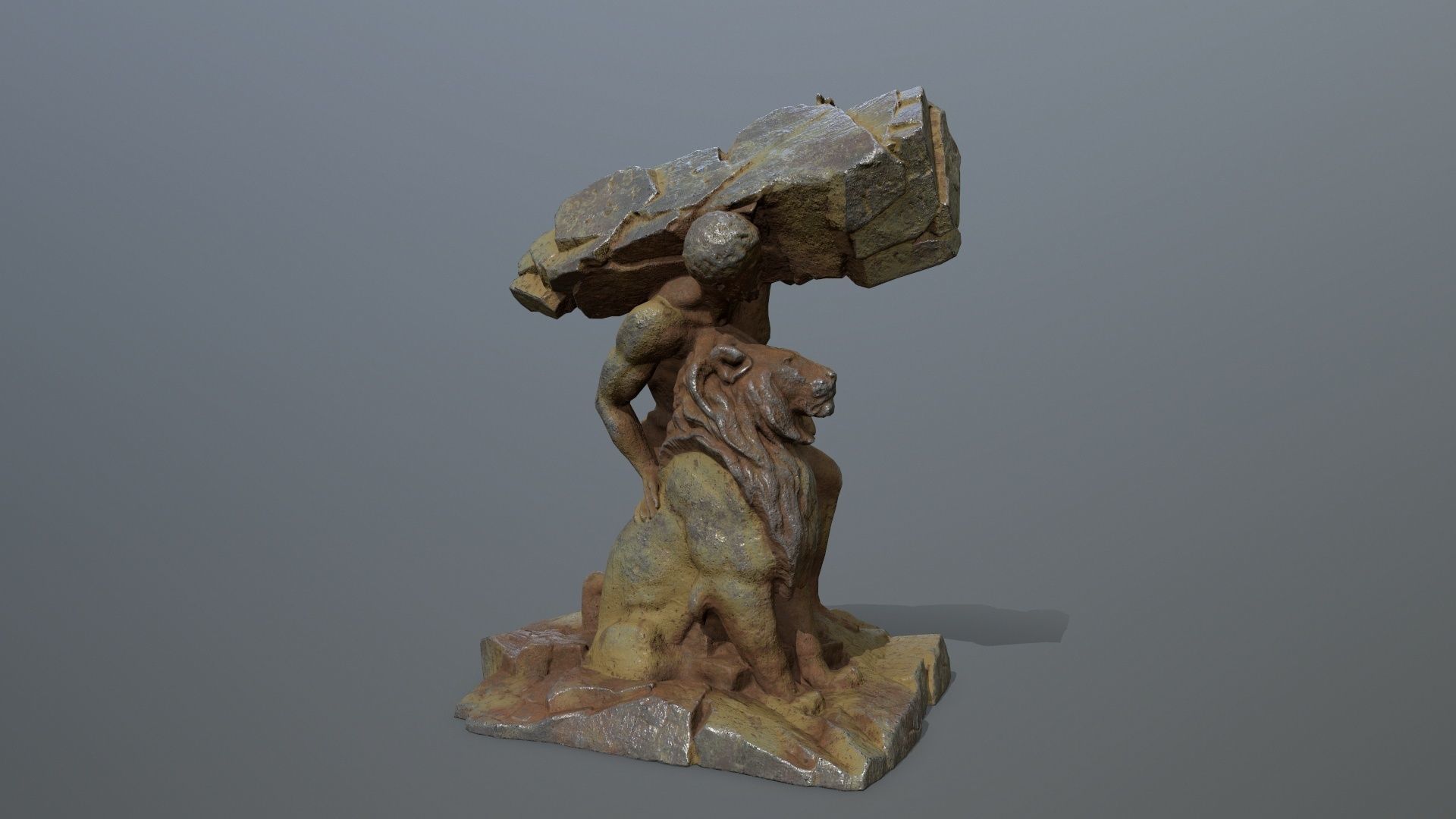 3D model Hercules and Lion VR / AR / low-poly | CGTrader
