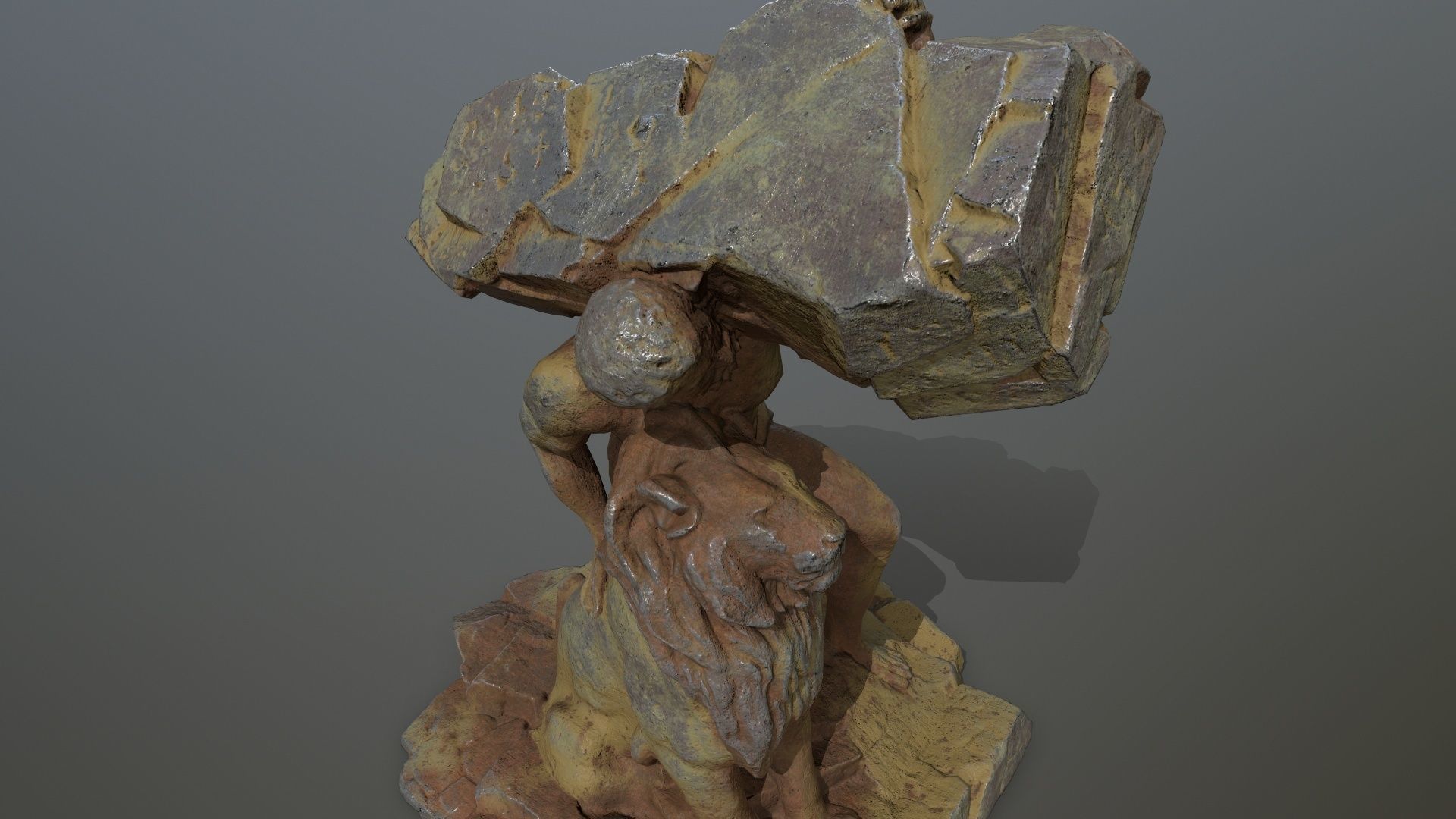 3D model Hercules and Lion VR / AR / low-poly | CGTrader