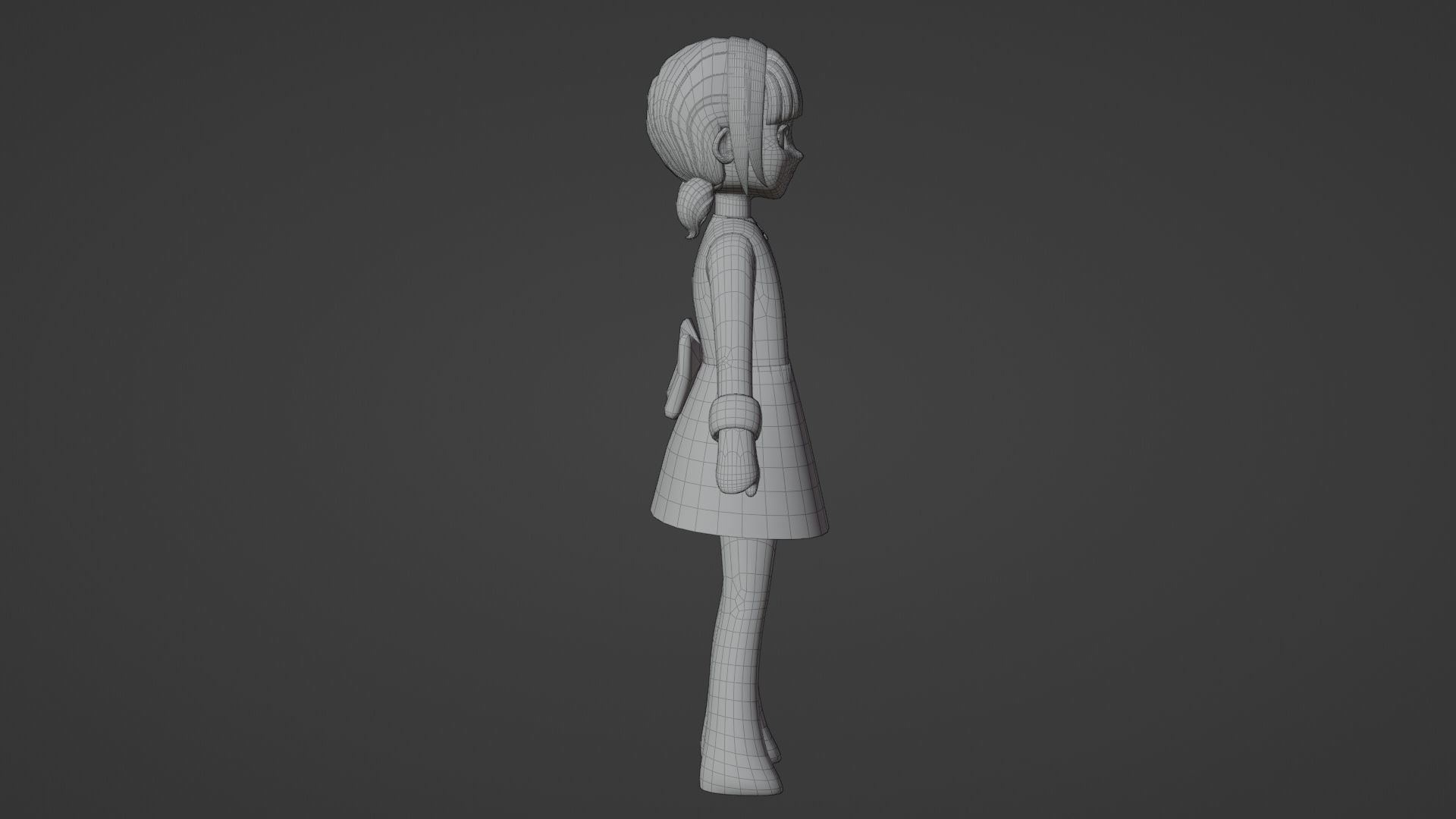 Minimal Girl Cartoon Character 3D model | CGTrader