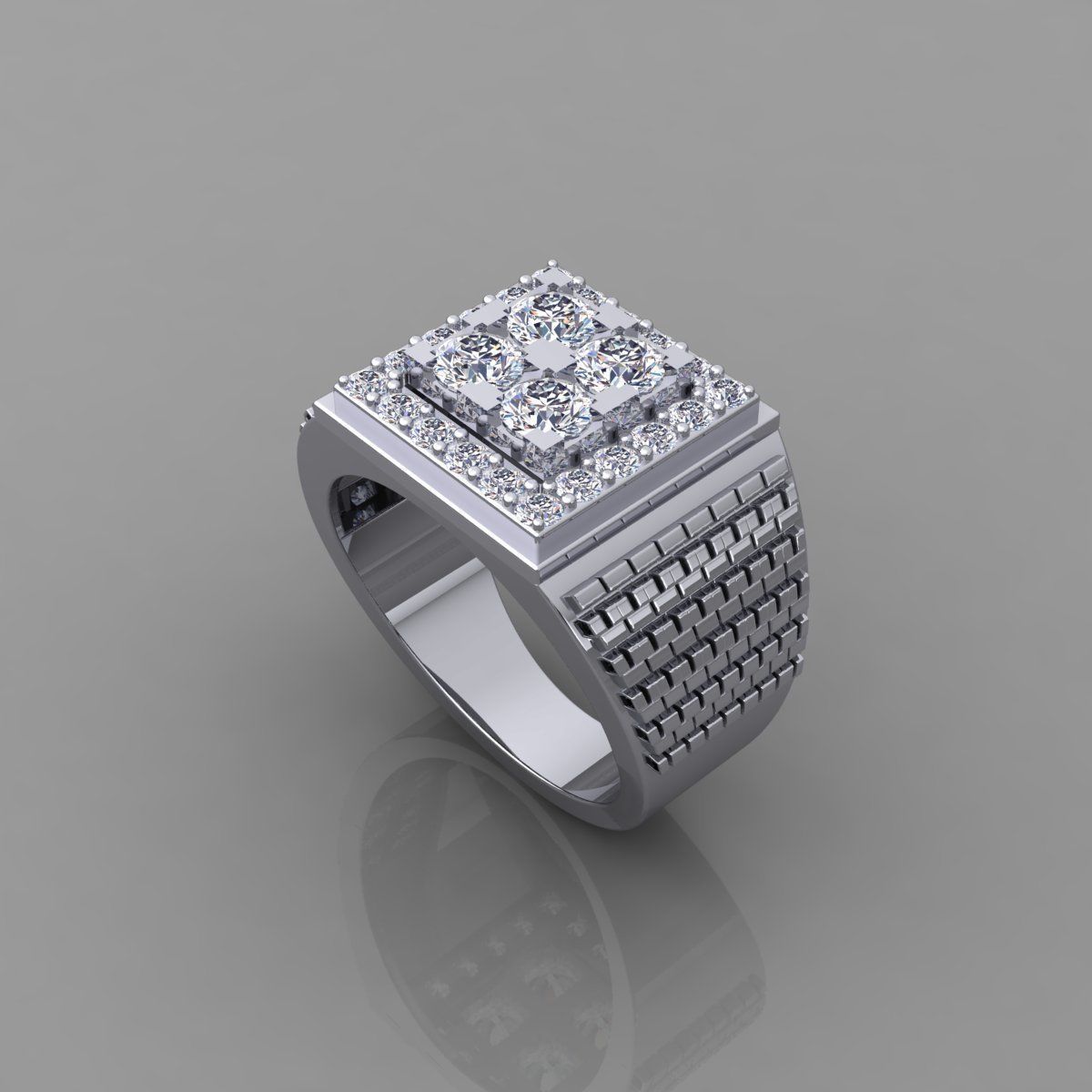 Design Mens Ring 3d Model and Render Detail 3D model 3D printable ...