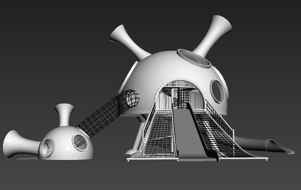 Alien explore space children playground 3D model | CGTrader