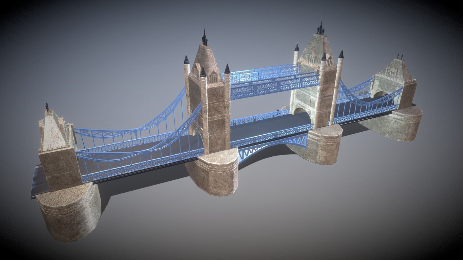 3D model London Tower Bridge VR / AR / low-poly | CGTrader