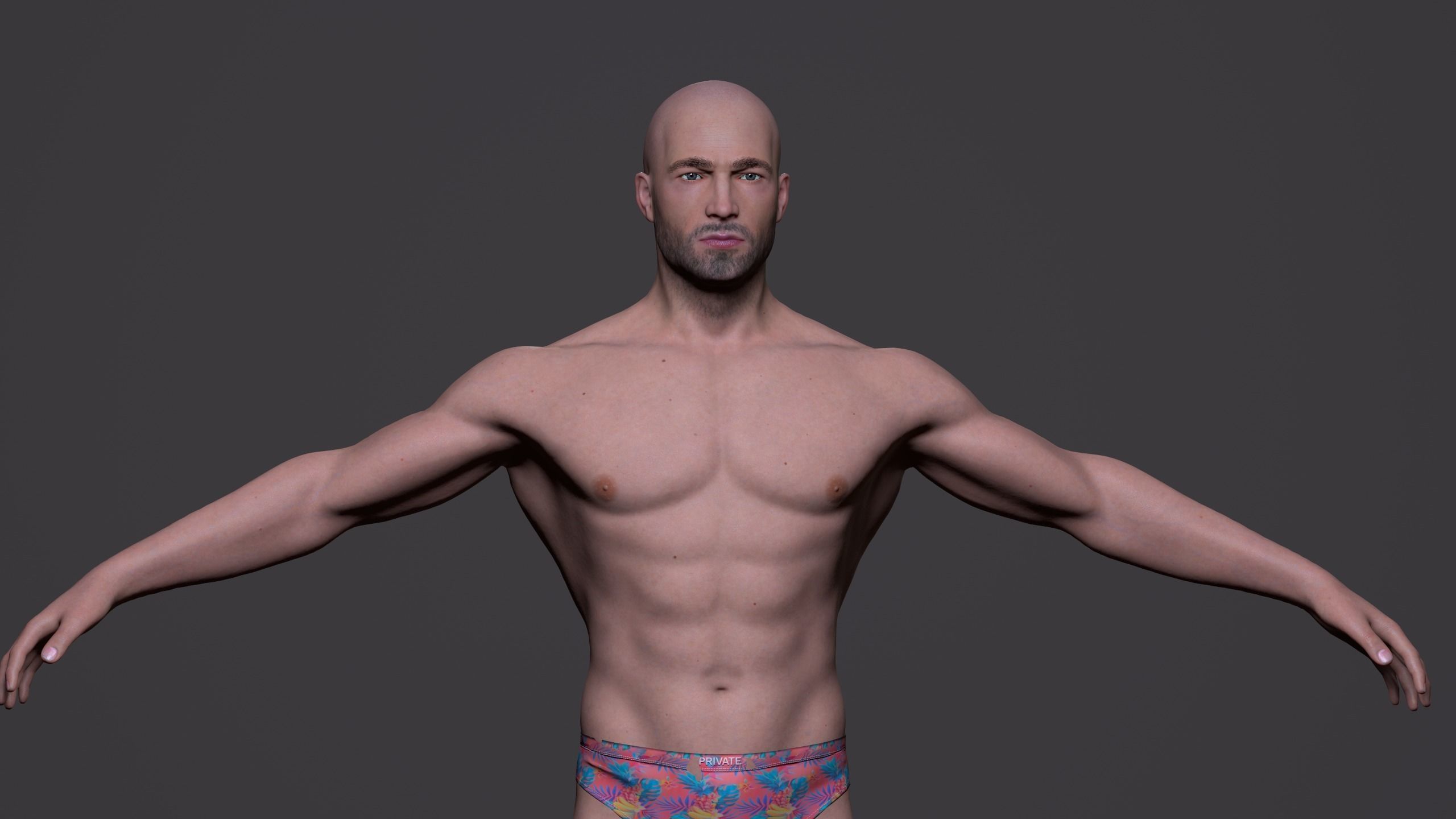 3D model Male Body 01 VR / AR / low-poly | CGTrader