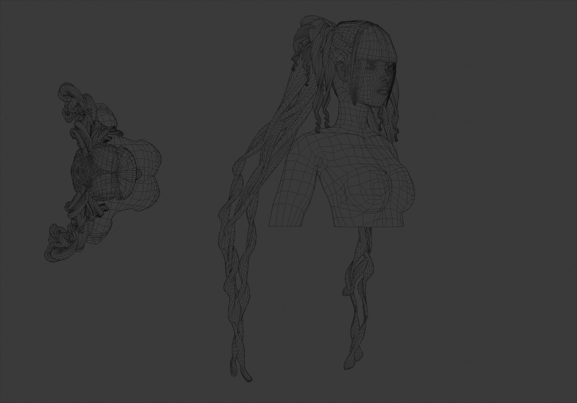 Stylized Ponytails Hairstyle V30713 3D model | CGTrader