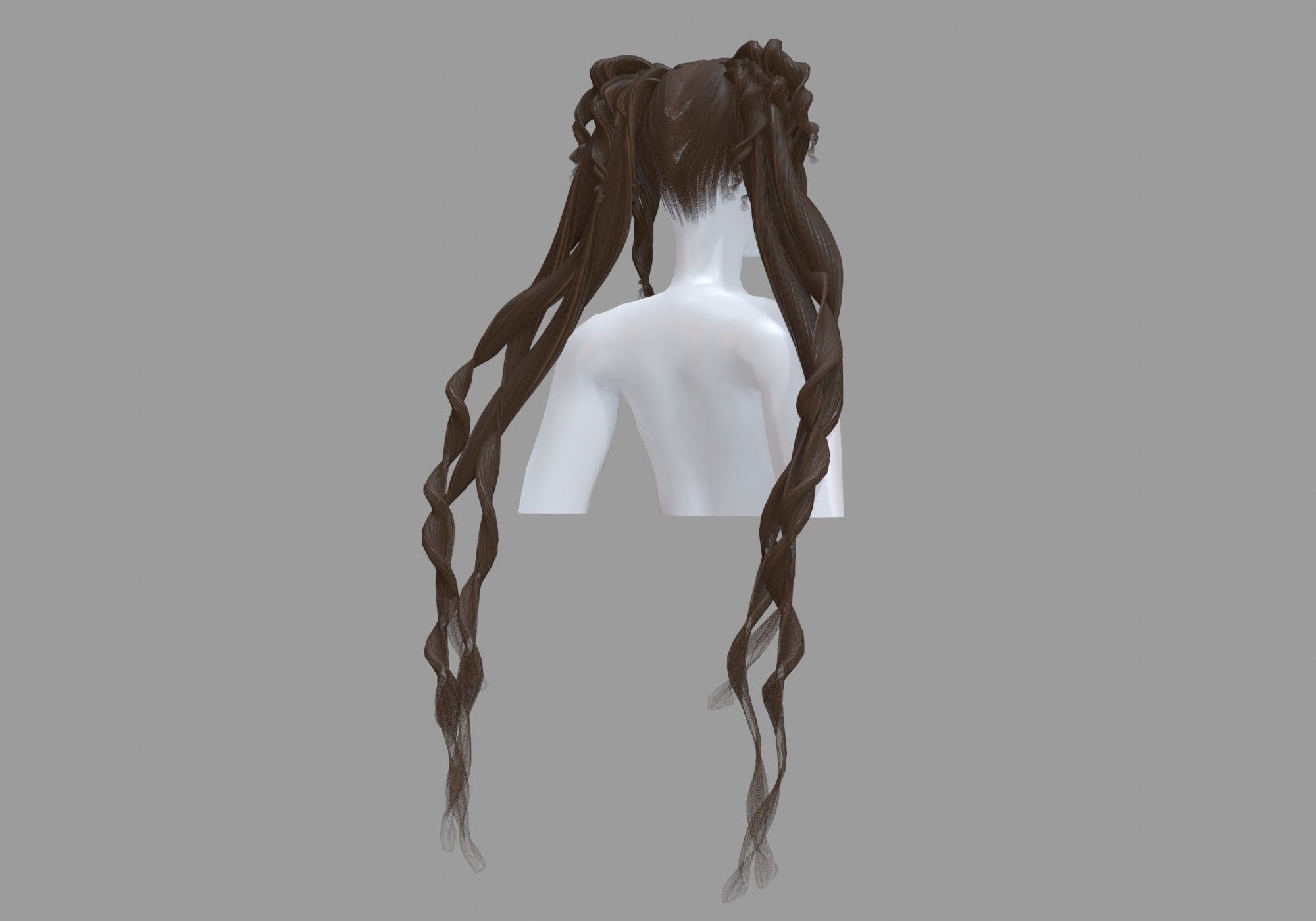 Stylized Ponytails Hairstyle V30713 3D model | CGTrader