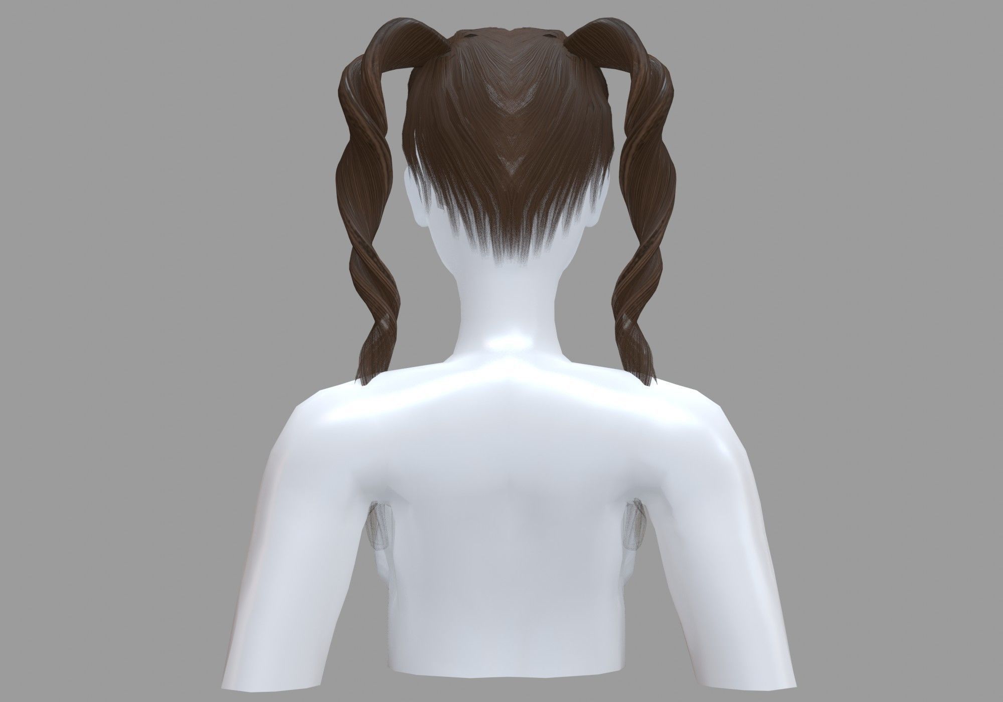 Pretty Ponytails Hairstyle V10521 3D model | CGTrader