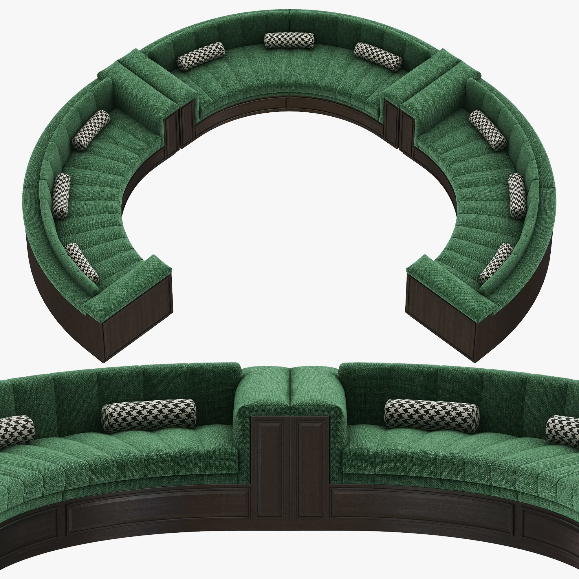 Quarter Round Seating 3D model | CGTrader