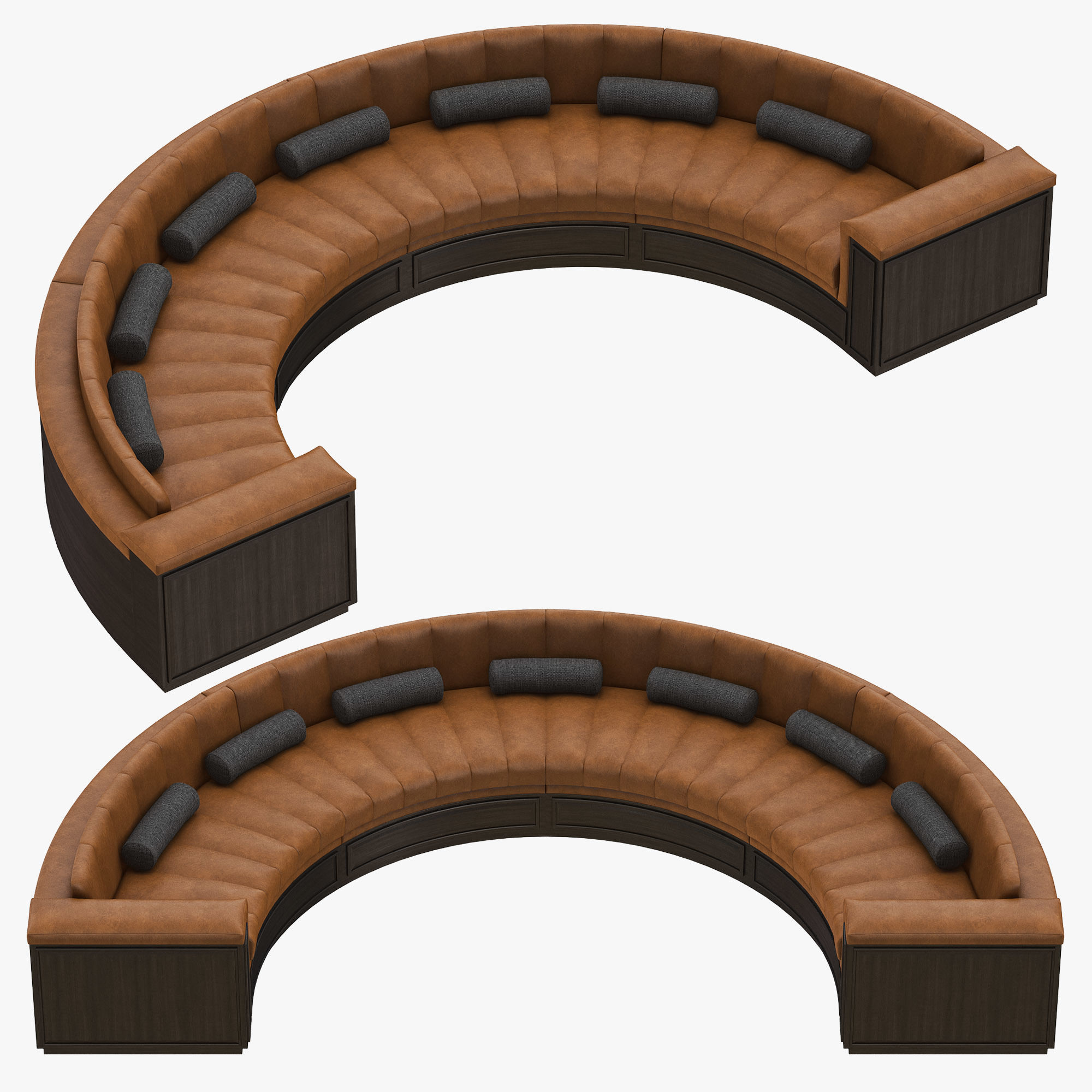 Half Round Seating 3D model | CGTrader