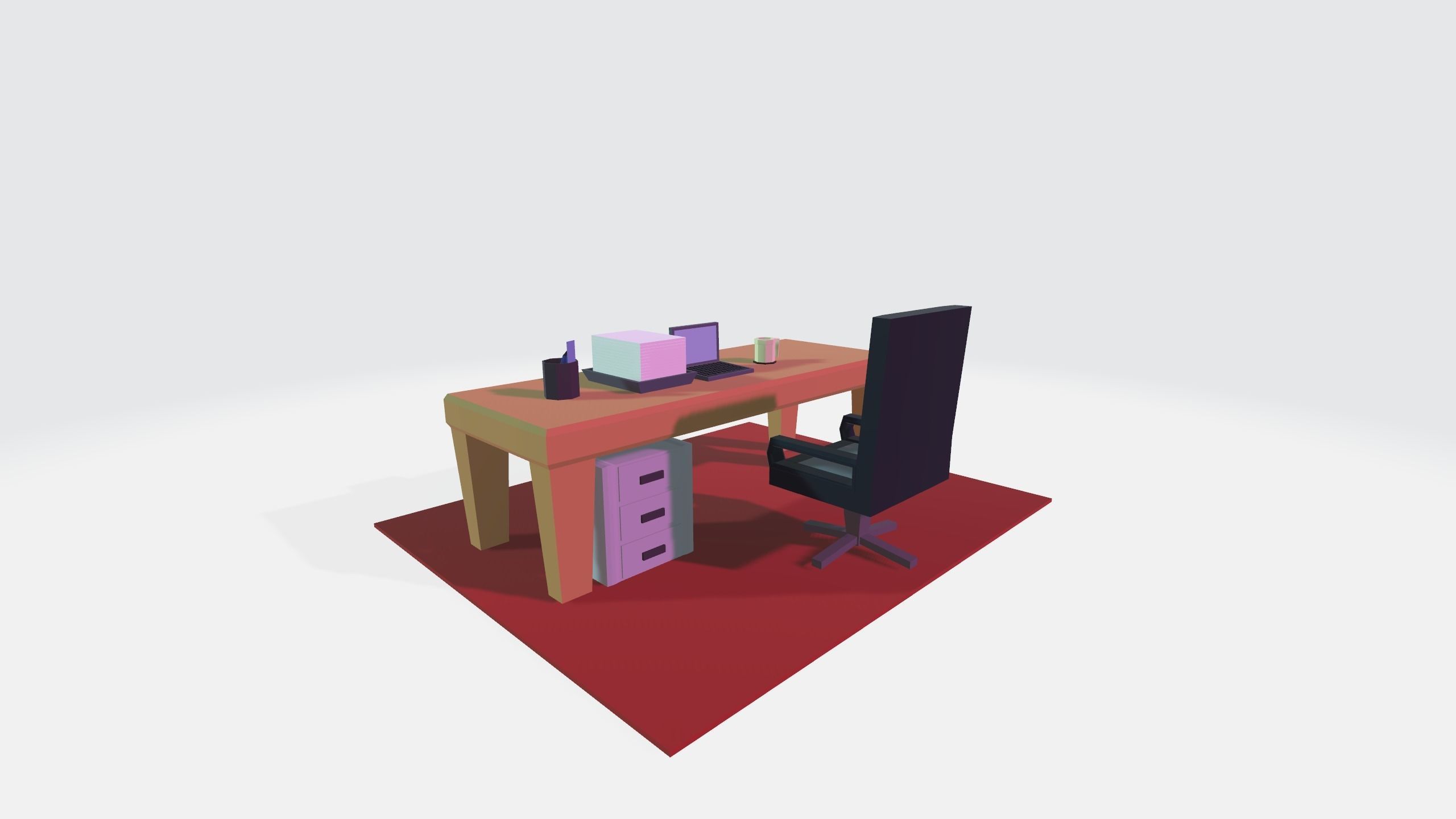 Working desk for free free VR / AR / low-poly 3D model | CGTrader