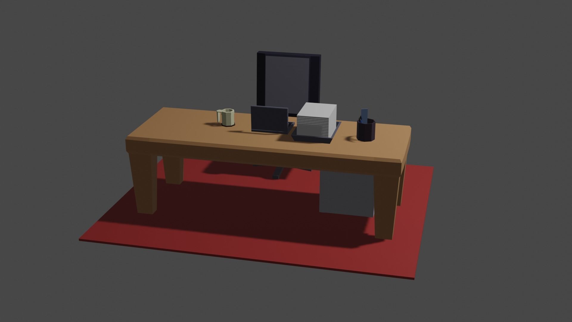 Working desk for free free VR / AR / low-poly 3D model | CGTrader