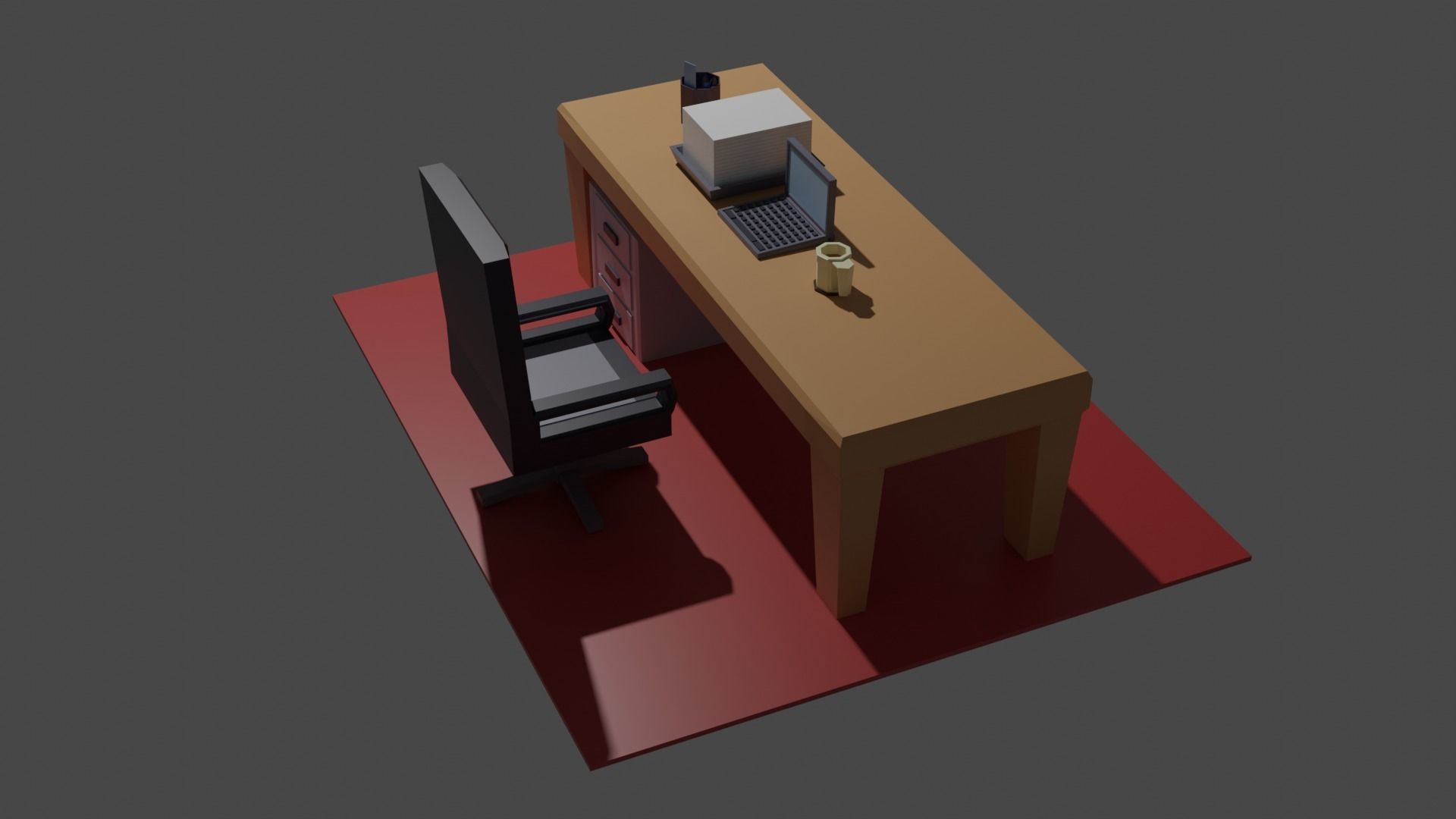 Working desk for free free VR / AR / low-poly 3D model | CGTrader