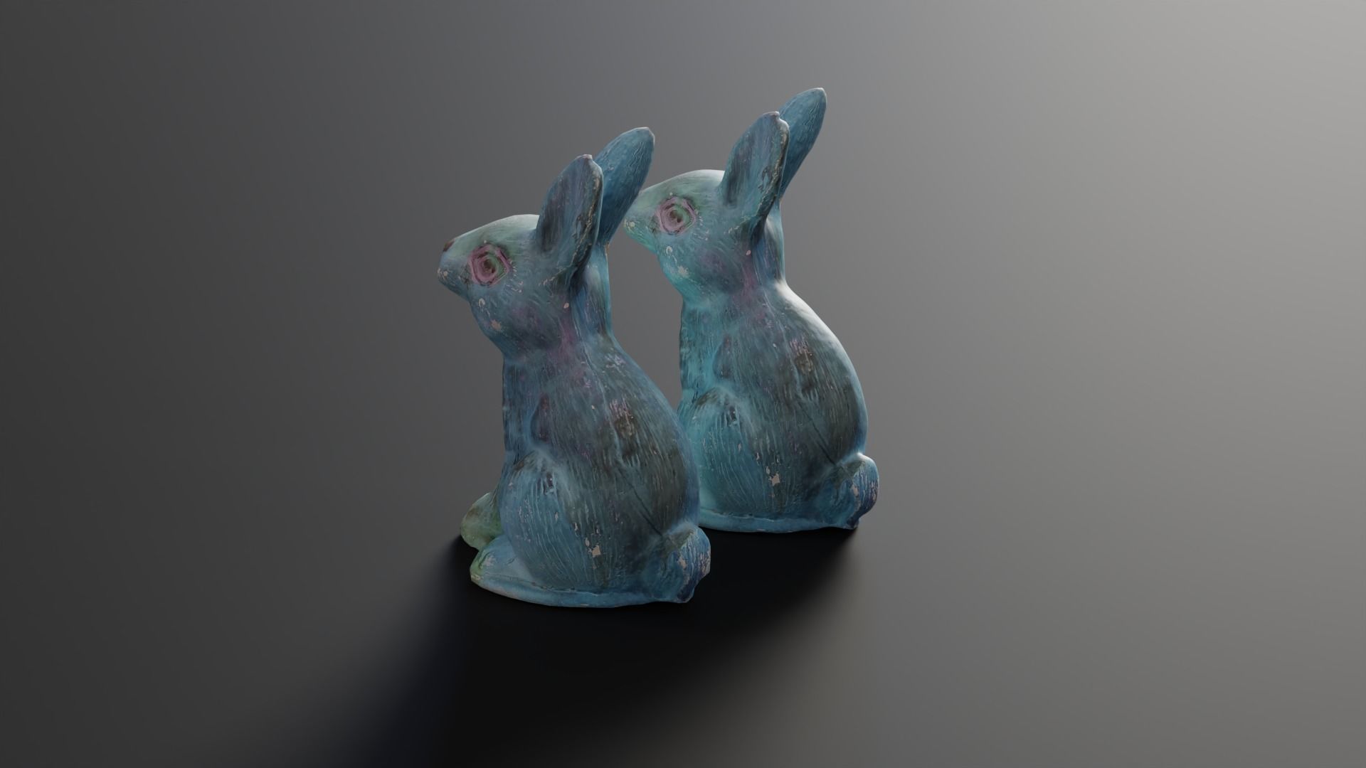3D model Rabbit statue photogrammetry VR / AR / low-poly | CGTrader
