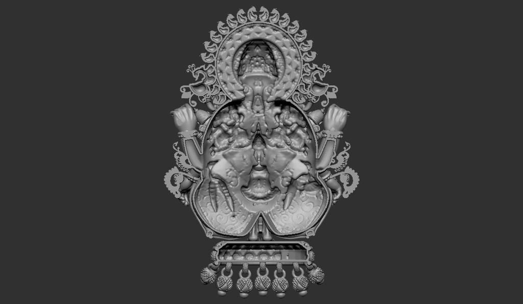 SOLID GANPATI 3D model 3D printable | CGTrader