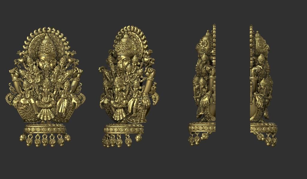SOLID GANPATI 3D model 3D printable | CGTrader