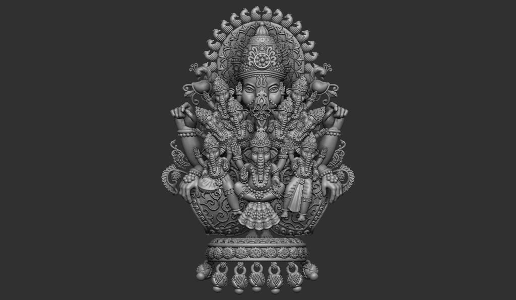 SOLID GANPATI 3D model 3D printable | CGTrader