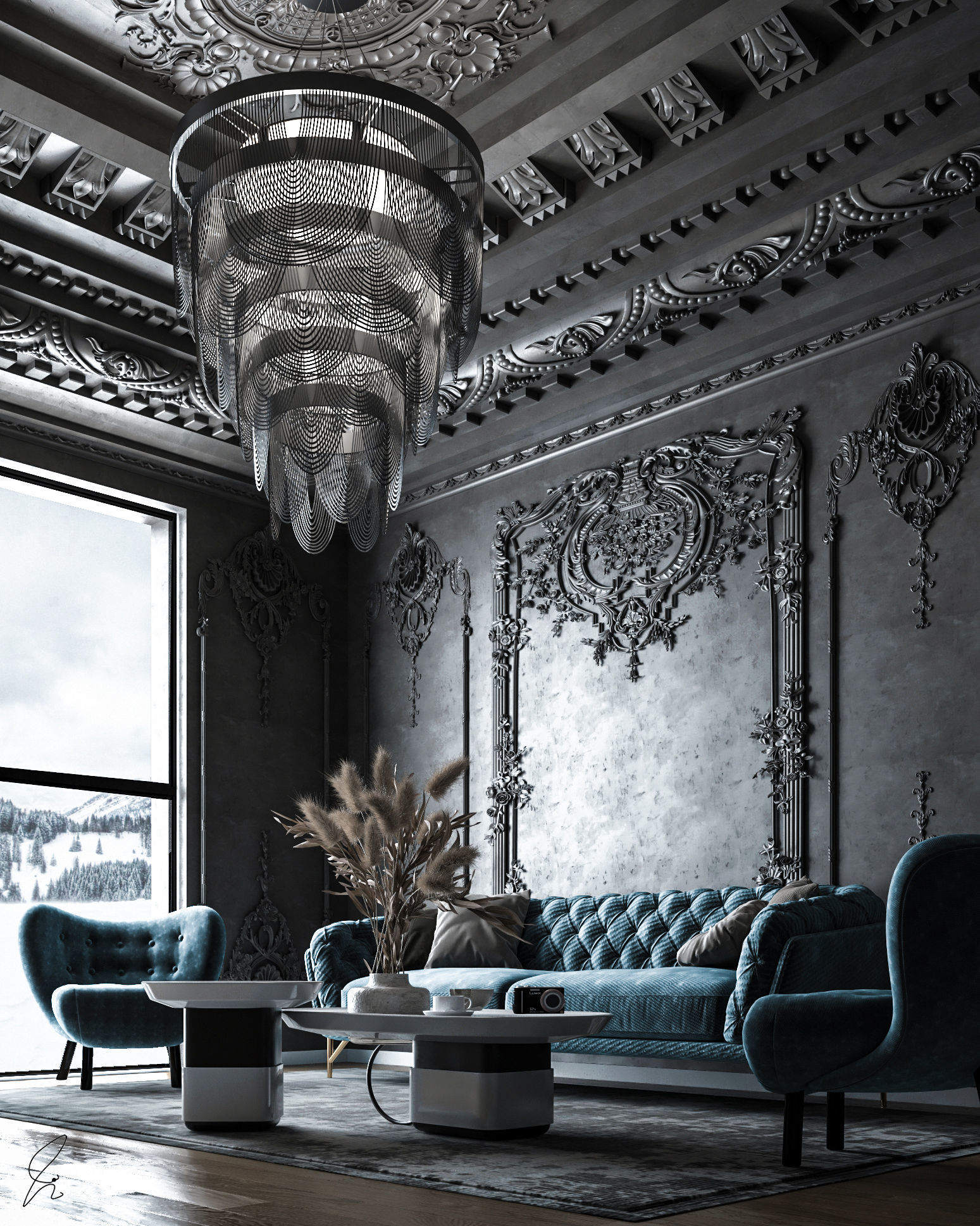 Classic Living Room - European style 3D model | CGTrader