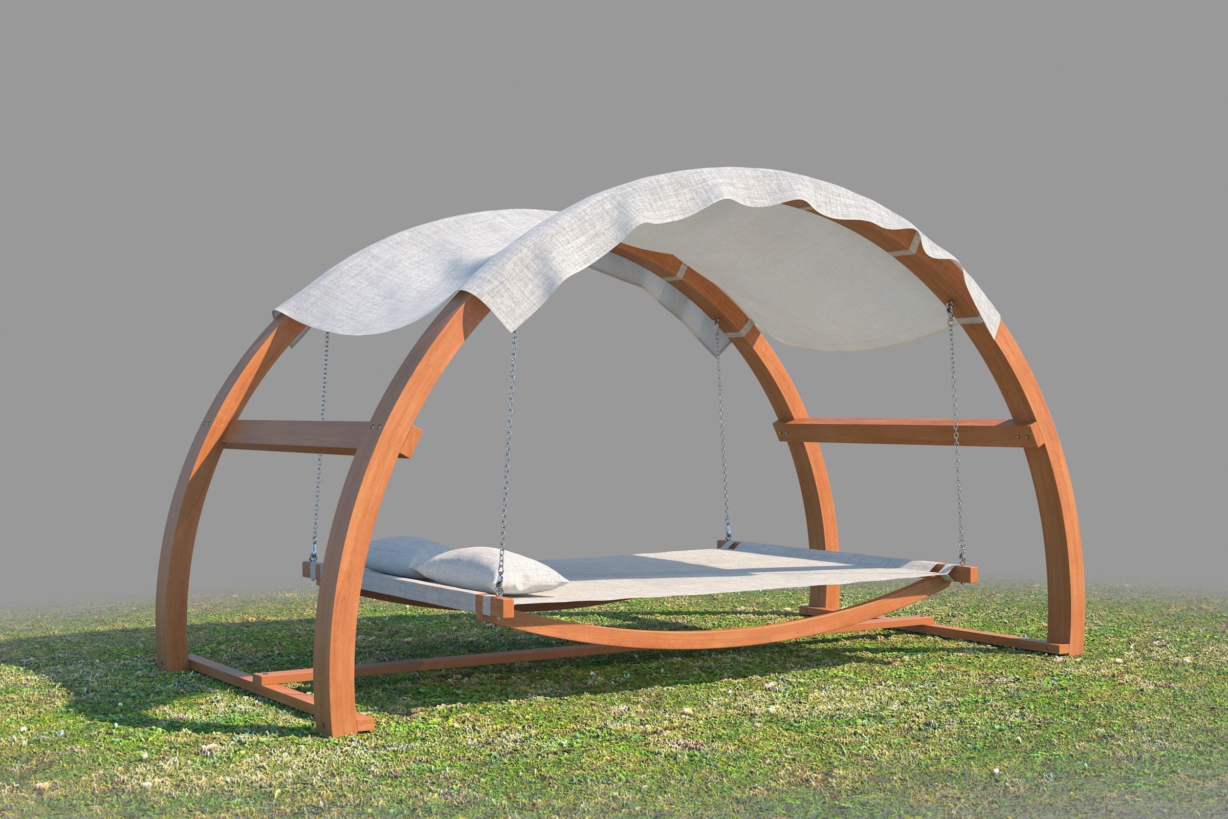 Swing Bed With Canopy 3D model | CGTrader