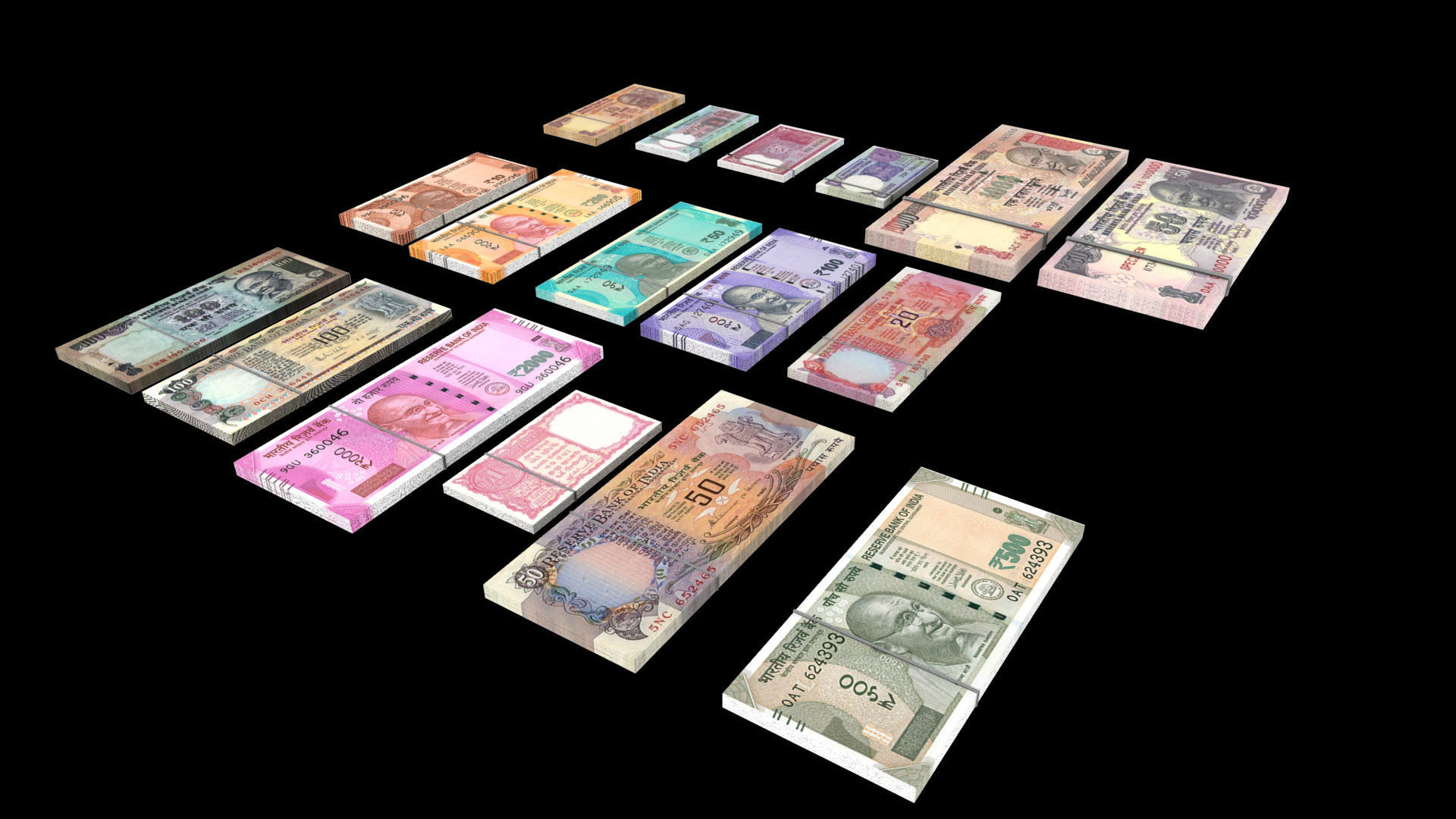 india currency 3D model | CGTrader