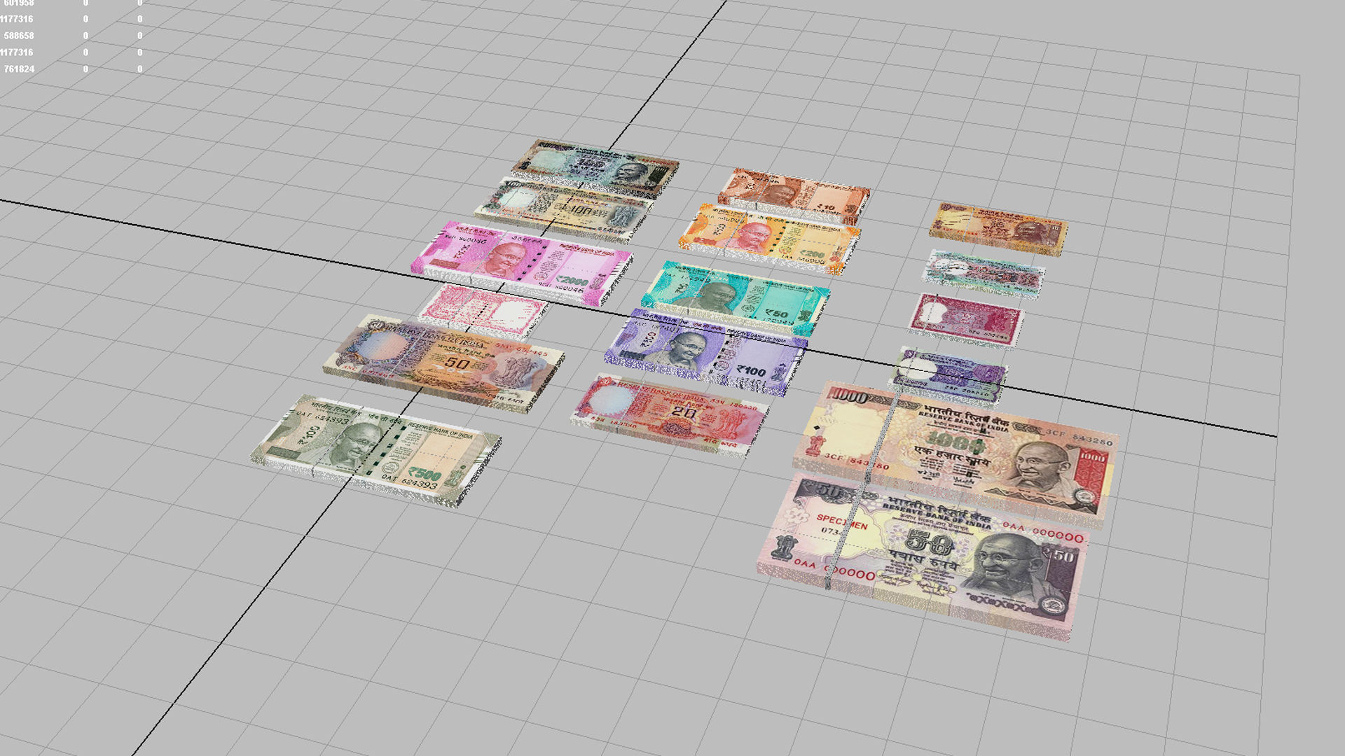 india currency 3D model | CGTrader