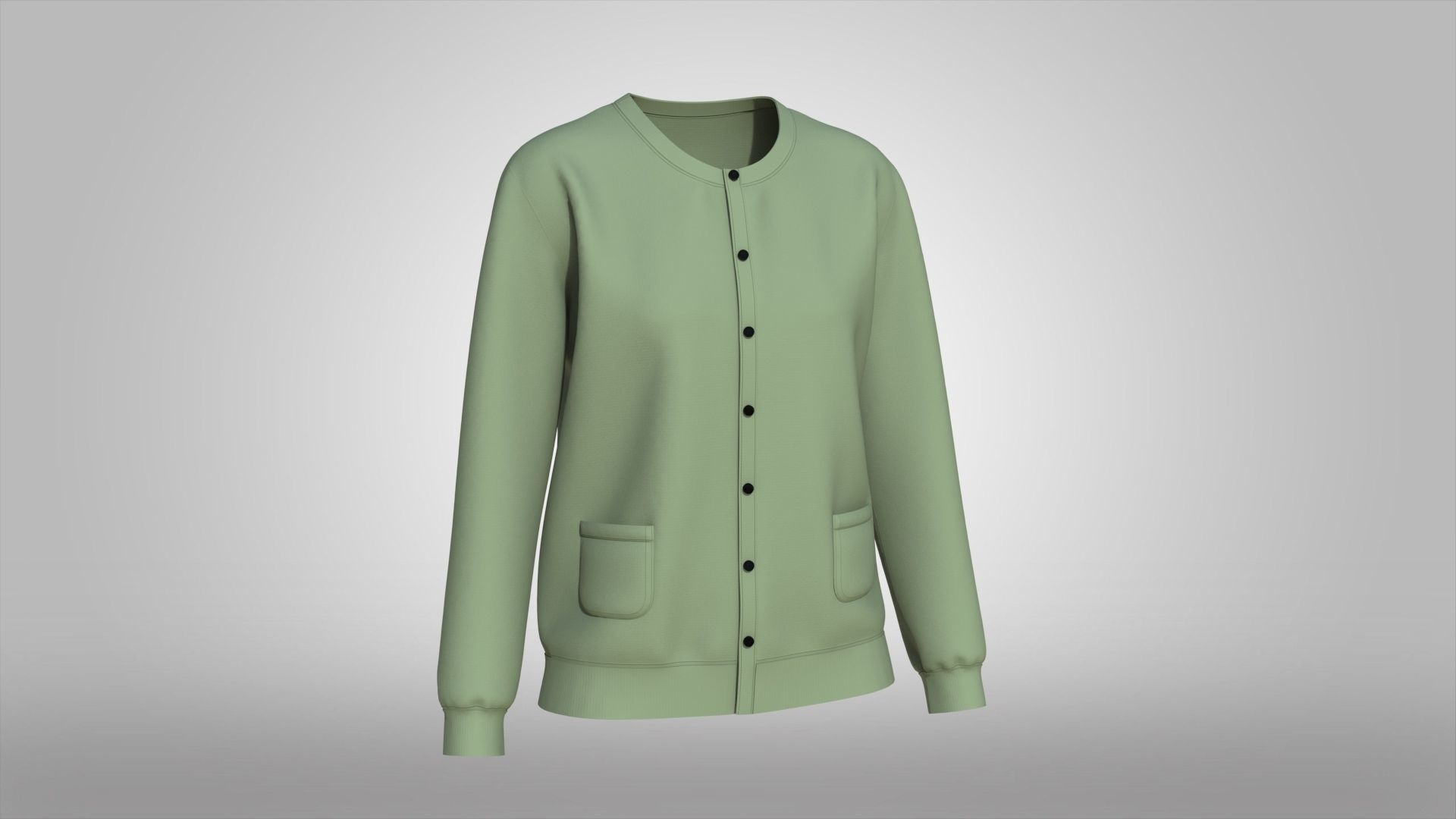 Classic Women Knit Jacket Design 3D model | CGTrader