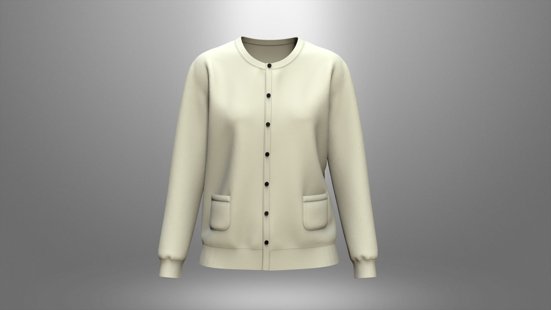 Classic Women Knit Jacket Design 3D model | CGTrader