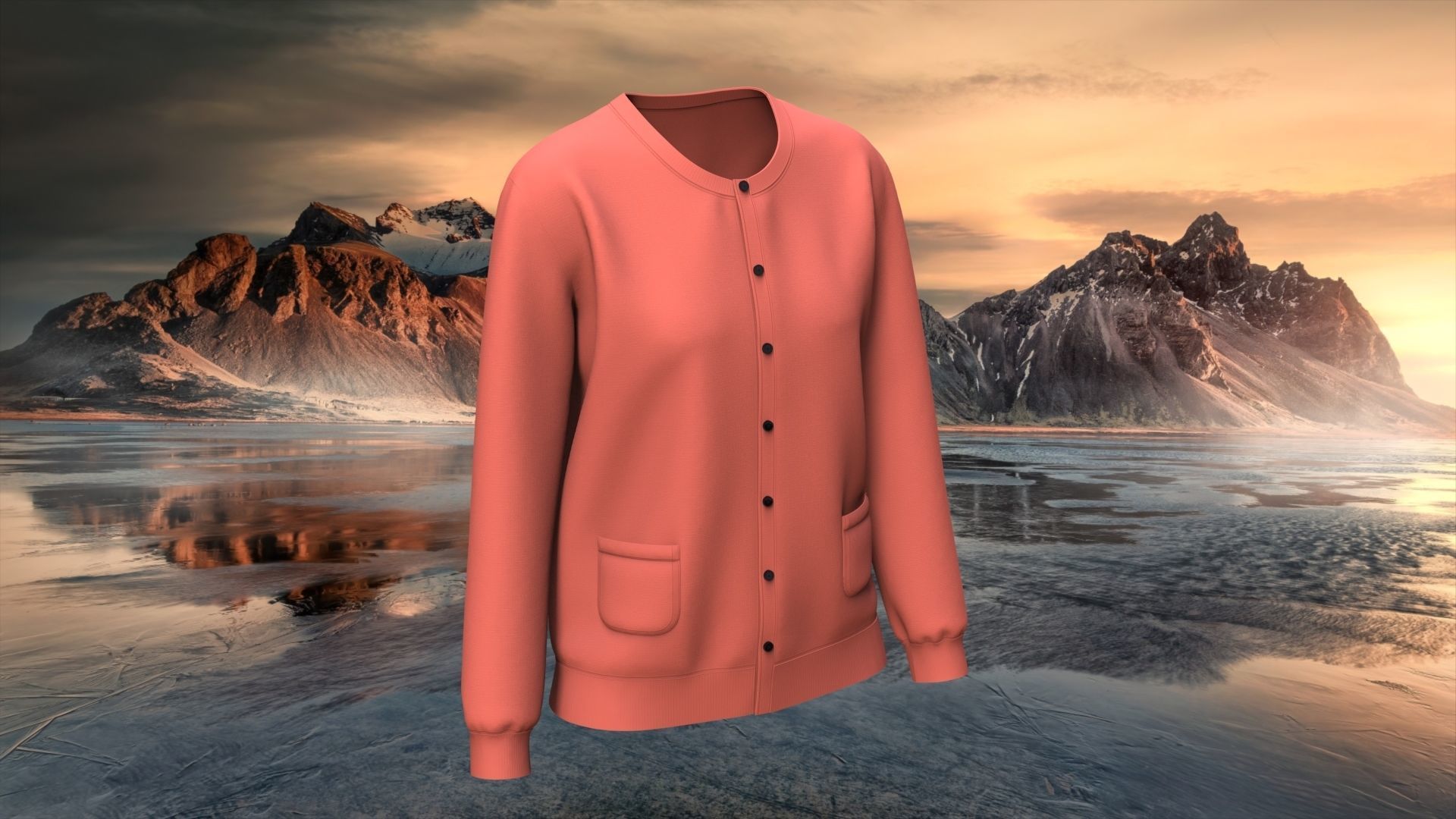 Classic Women Knit Jacket Design 3D model | CGTrader